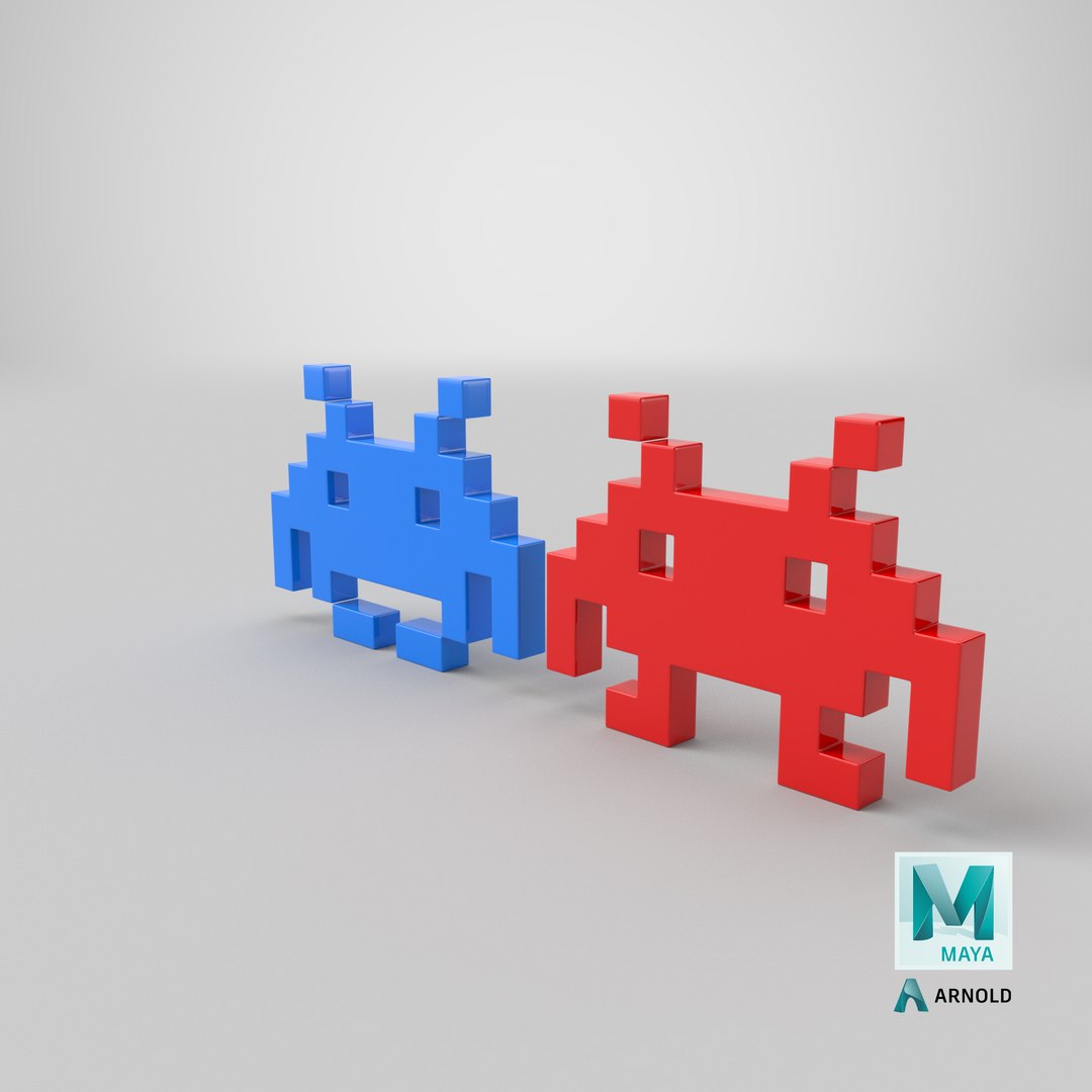 3D Space Invaders Model - TurboSquid 1952628