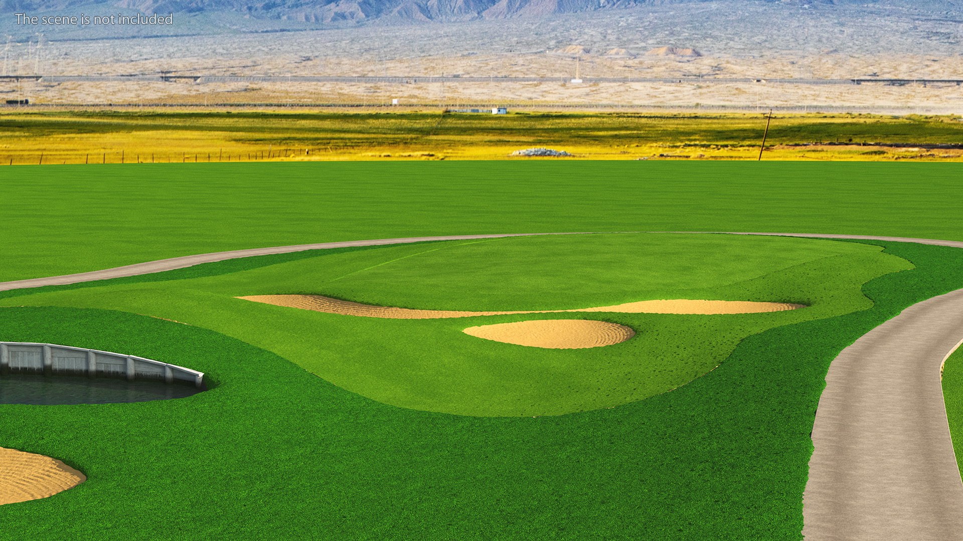 3D Golf Course Sand Pit - TurboSquid 1912540