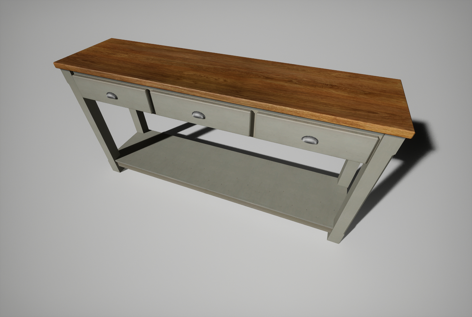 3D Butcher Block Sideboard Model - TurboSquid 1952668