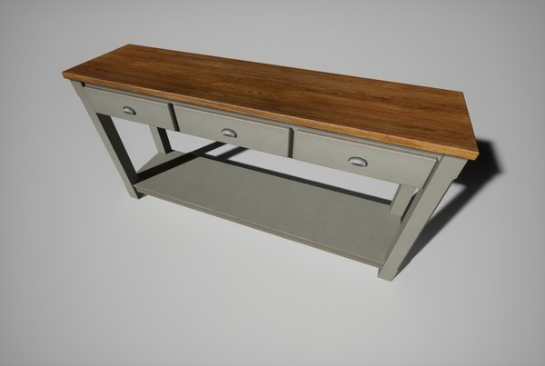 3D Butcher Block Sideboard model - TurboSquid 1952668