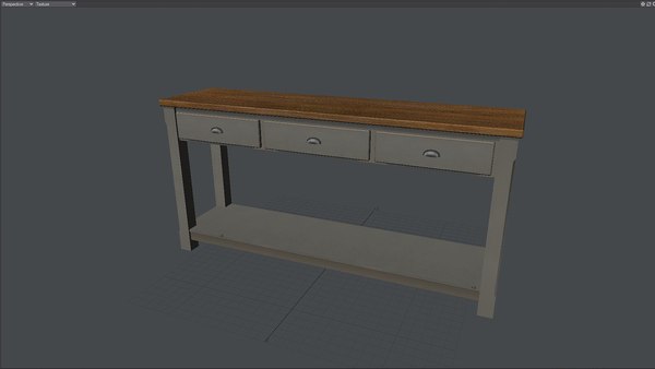3D Butcher Block Sideboard model - TurboSquid 1952668