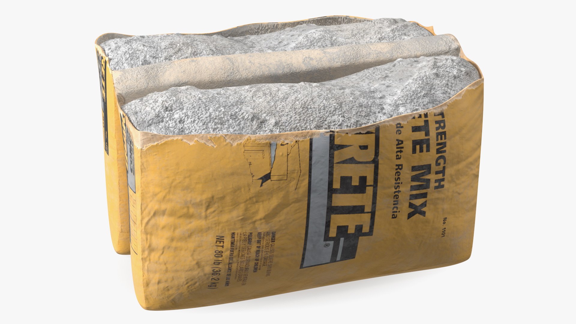 Open Bag Cement Quikrete 80 Lb Model - TurboSquid 2144107