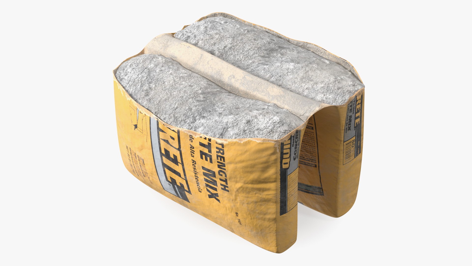Open Bag Cement Quikrete 80 Lb model - TurboSquid 2144107