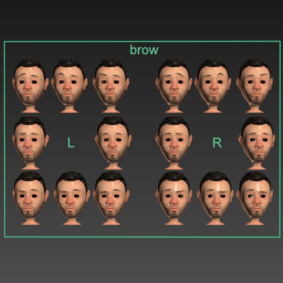 3d Face Animation Rigged