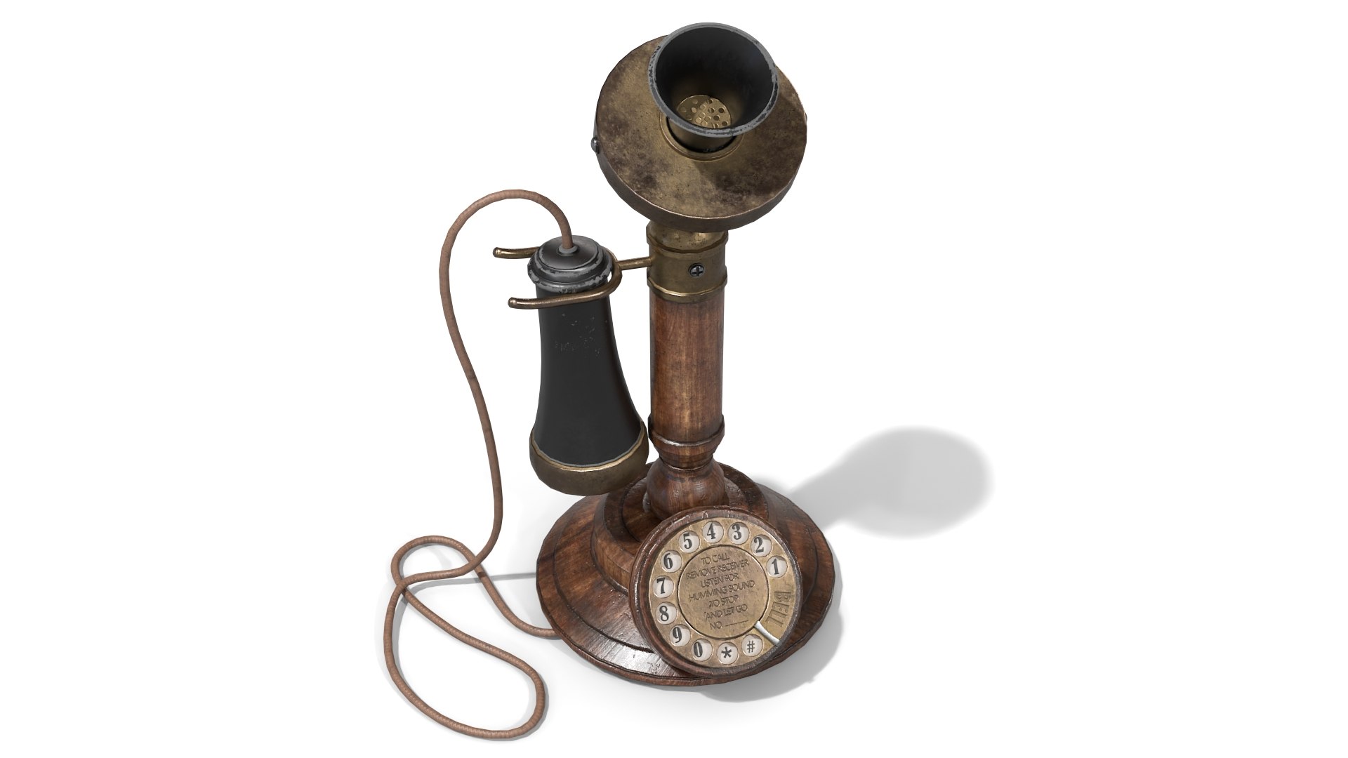 American Bell Candlestick Telephone 3D Model - TurboSquid 1747069