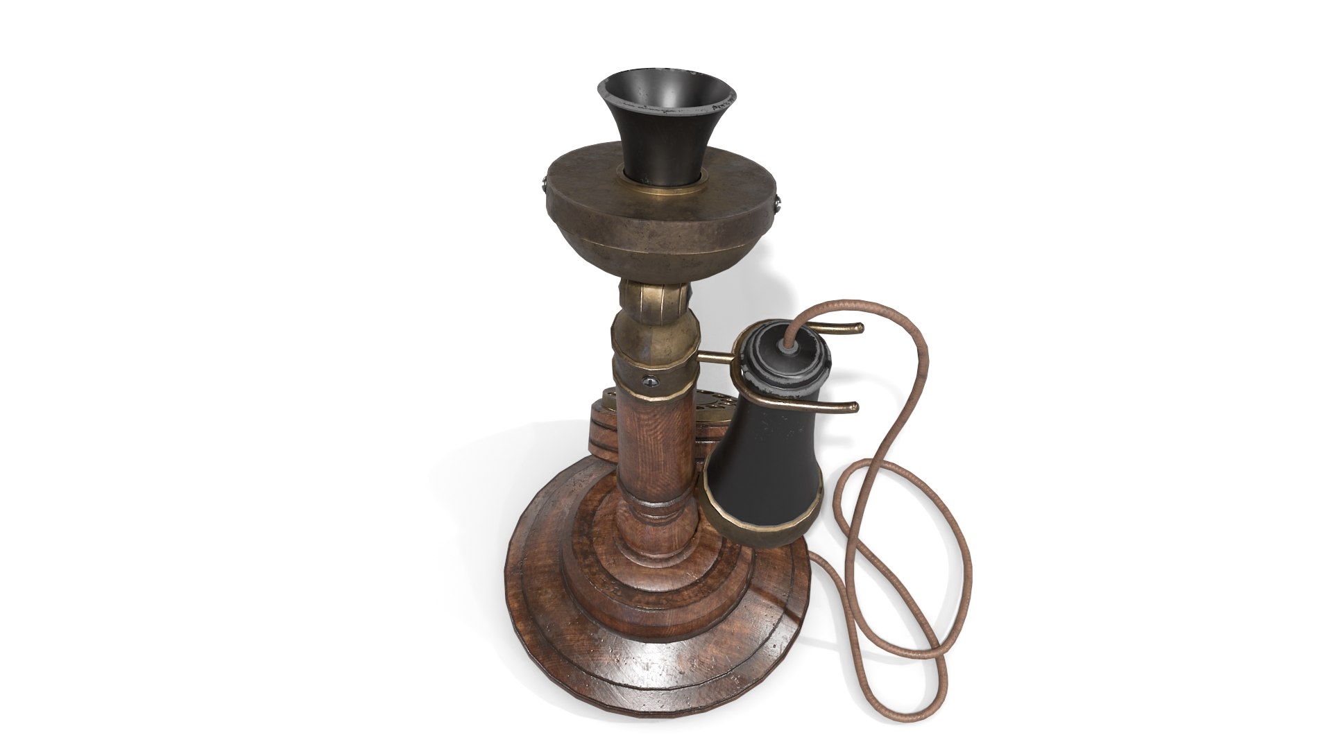 American Bell Candlestick Telephone 3D Model - TurboSquid 1747069