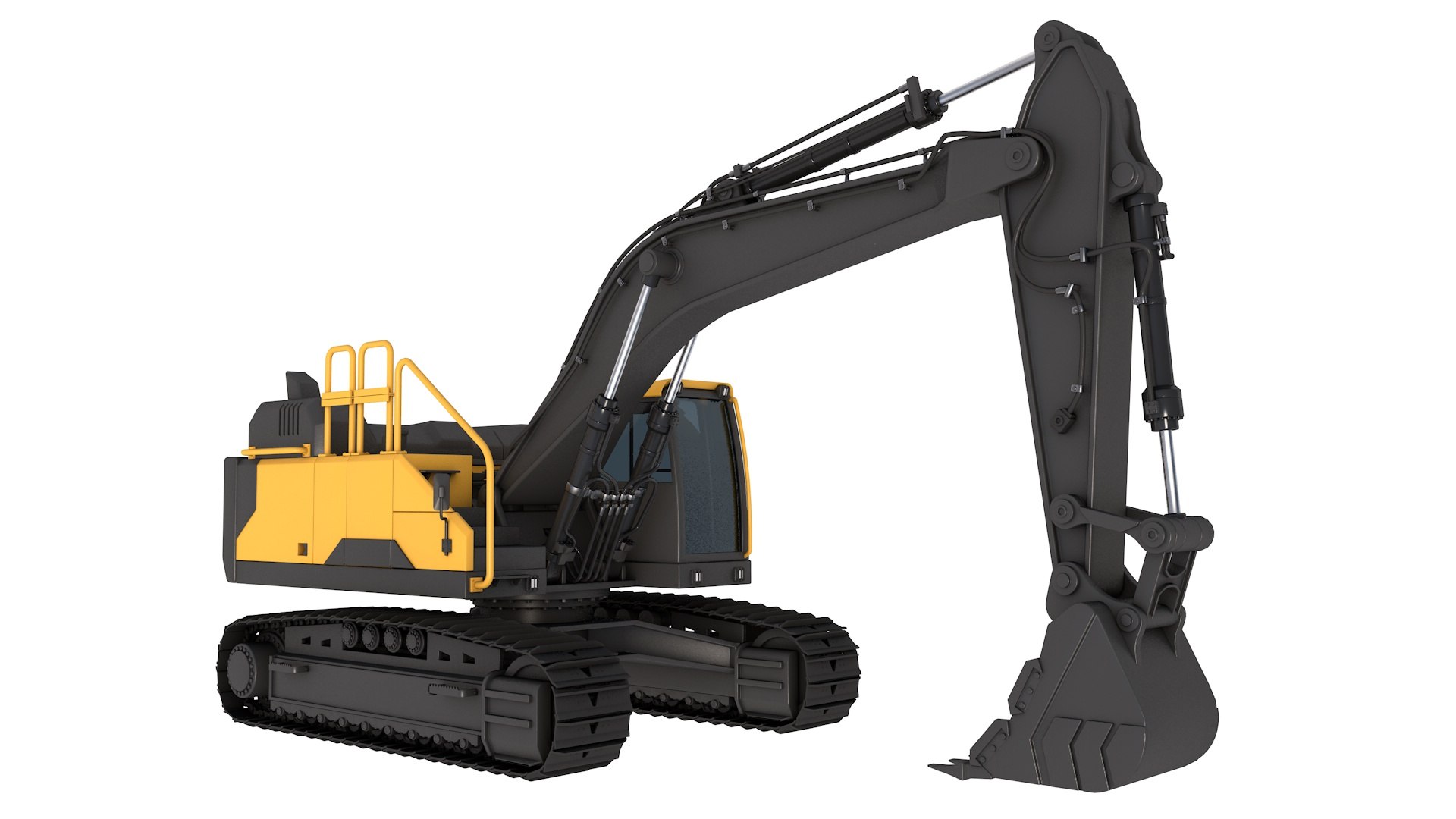 Tracked Excavator 3D Model - TurboSquid 1936073