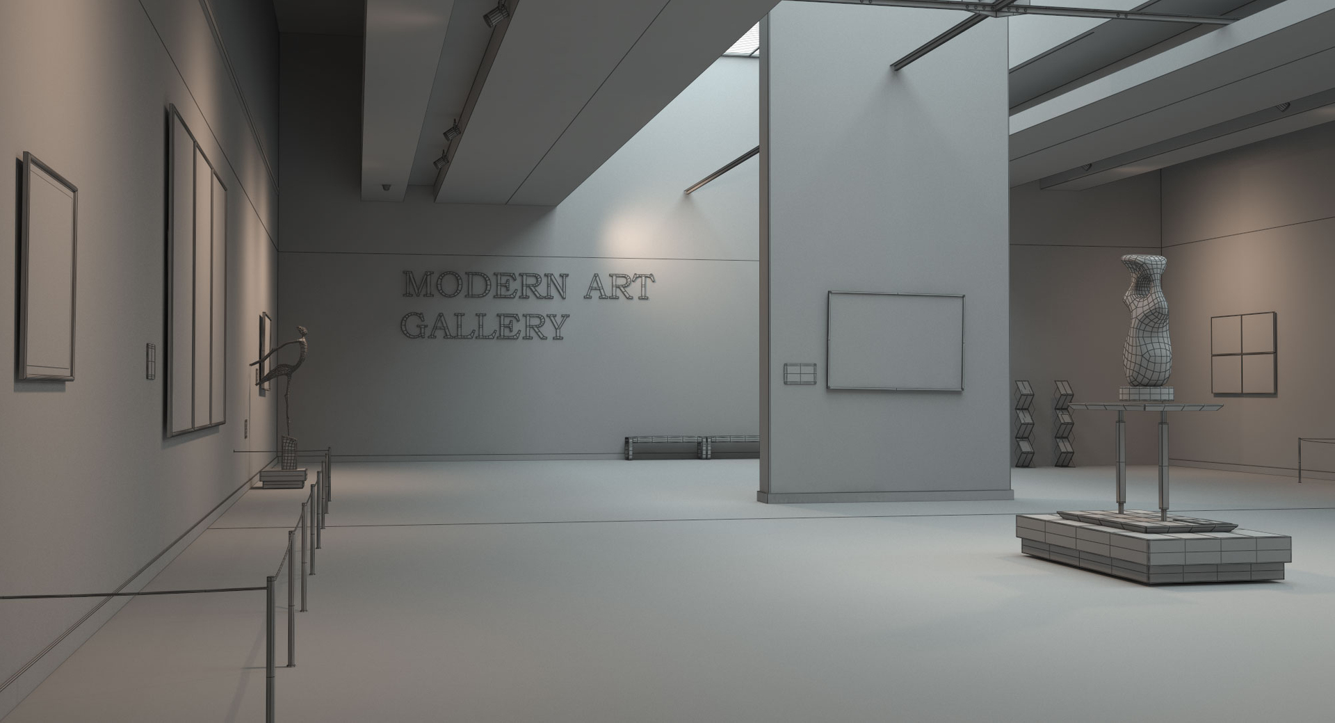 Art gallery 3D - TurboSquid 1271675