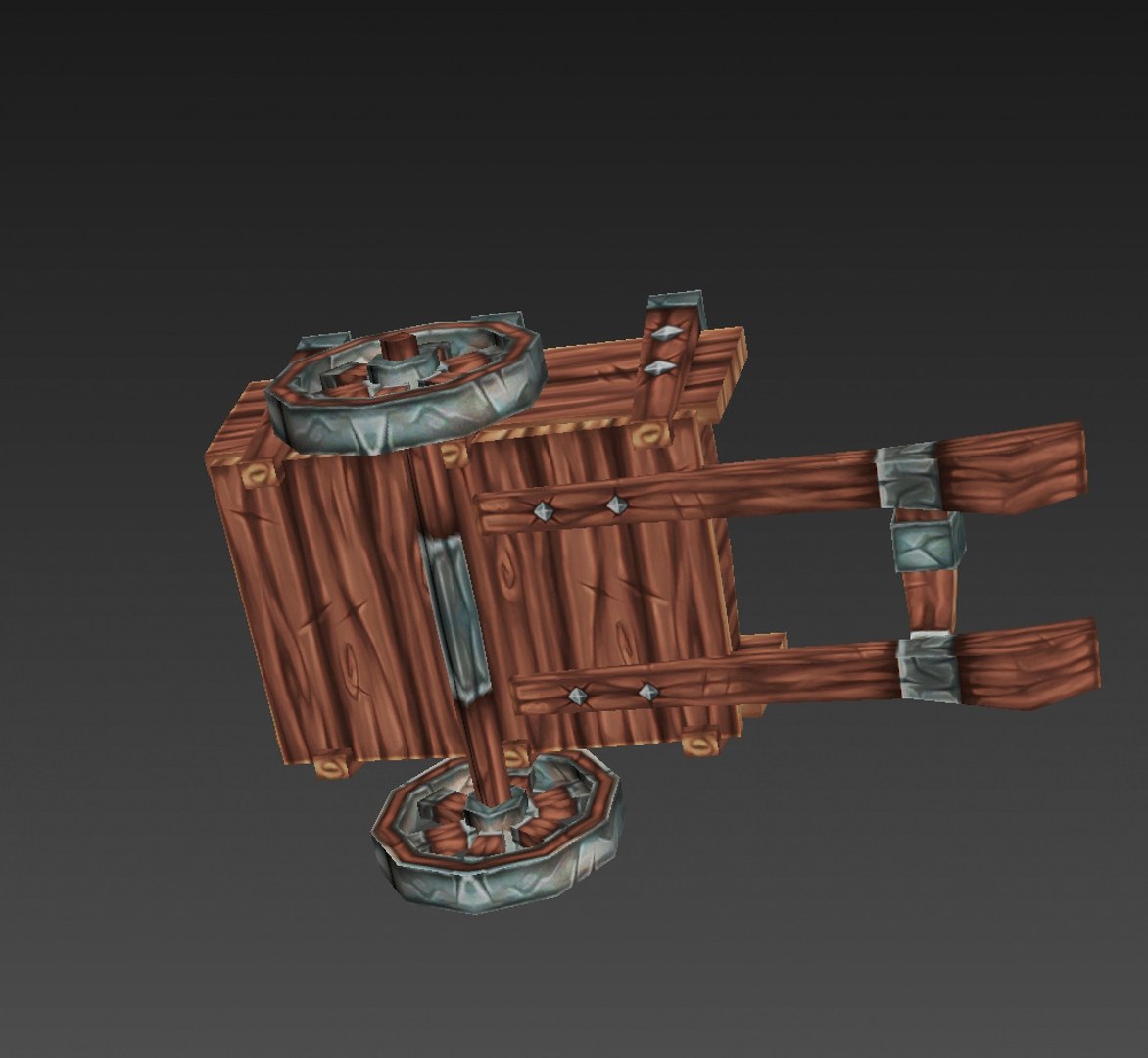 cart cannon 3d model