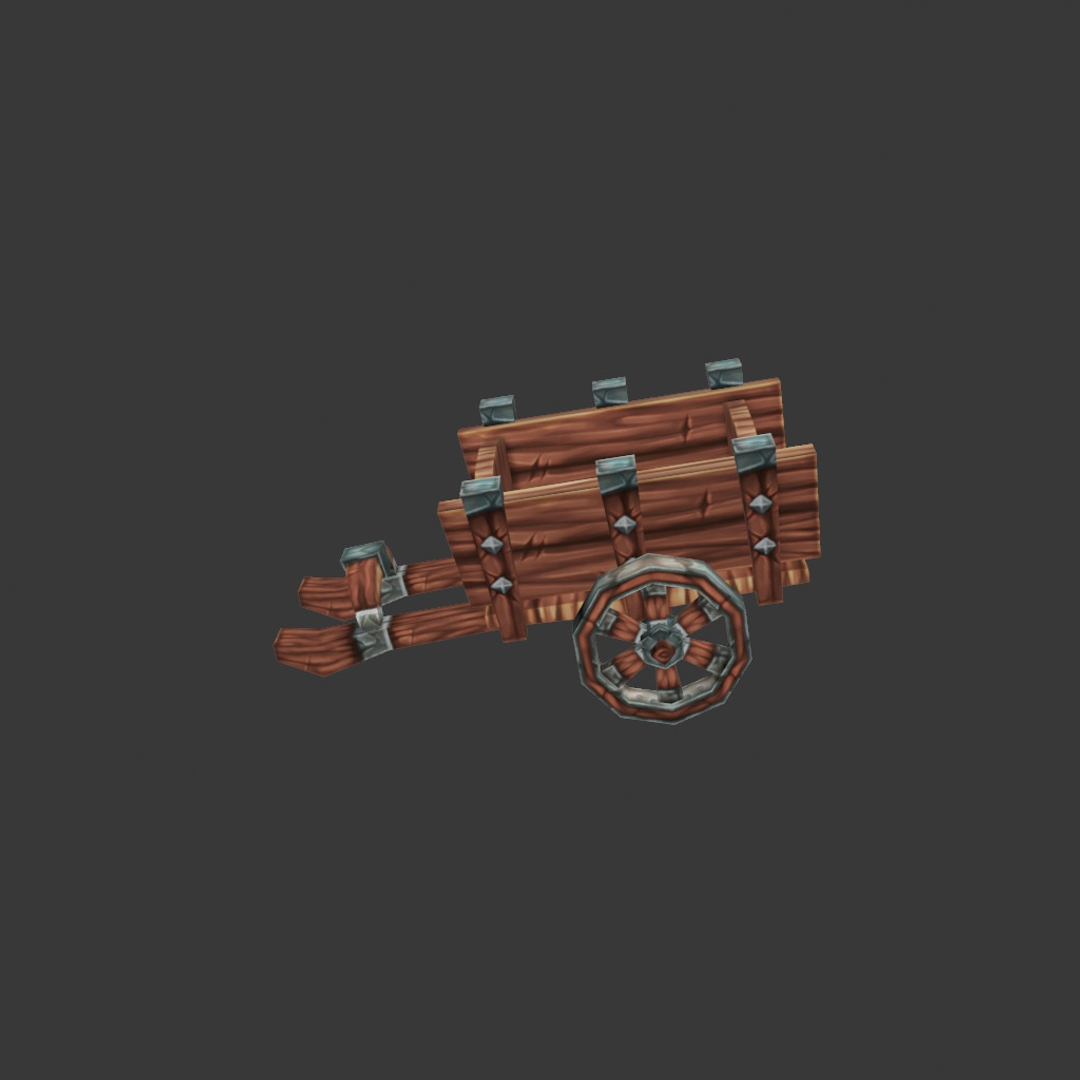 cart cannon 3d model
