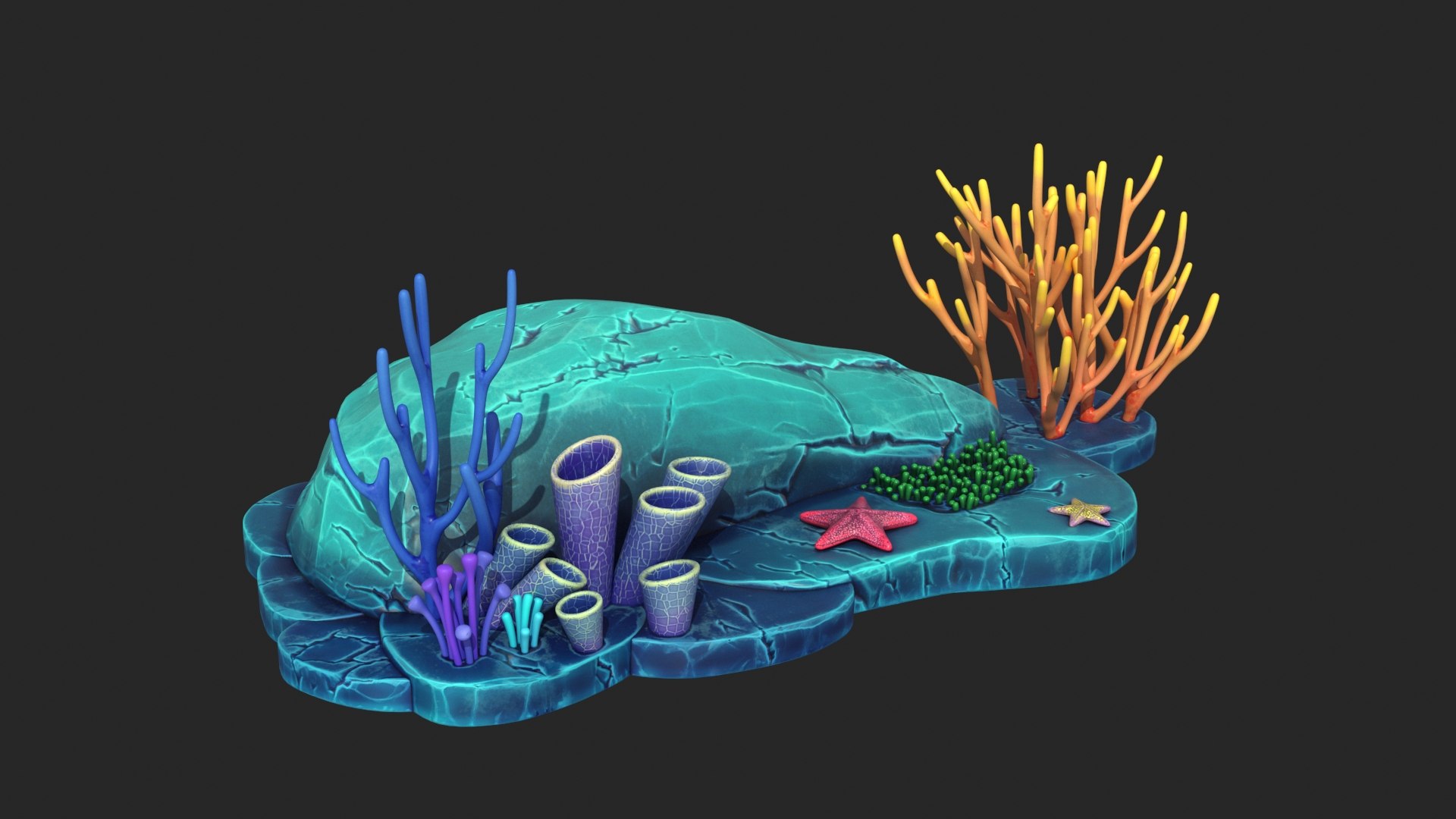 Cartoon Coral Reef V2 3D - TurboSquid 2223981