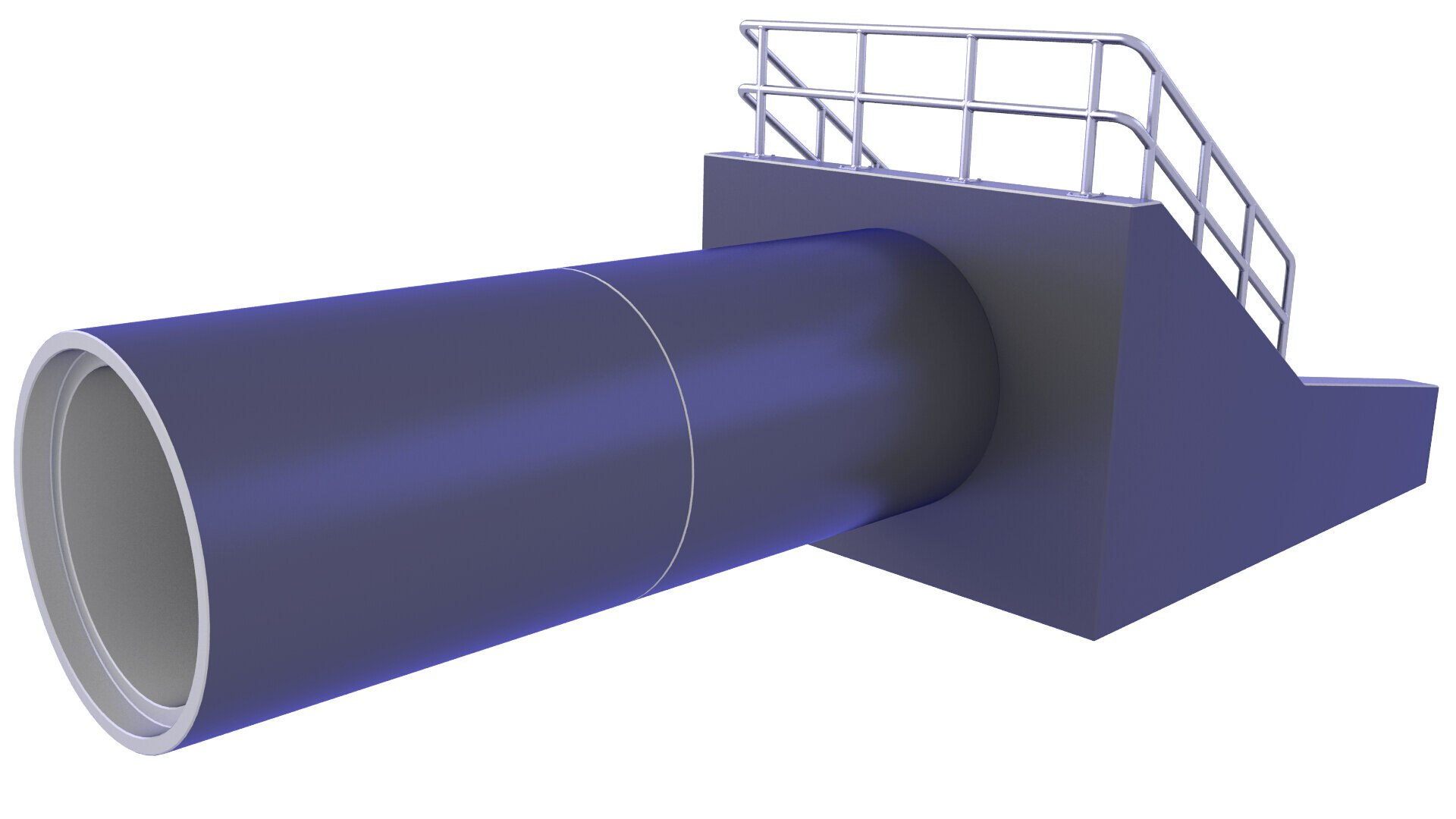 3D Model Sewer Drain Outlet Flap Gate 40 - TurboSquid 1979995