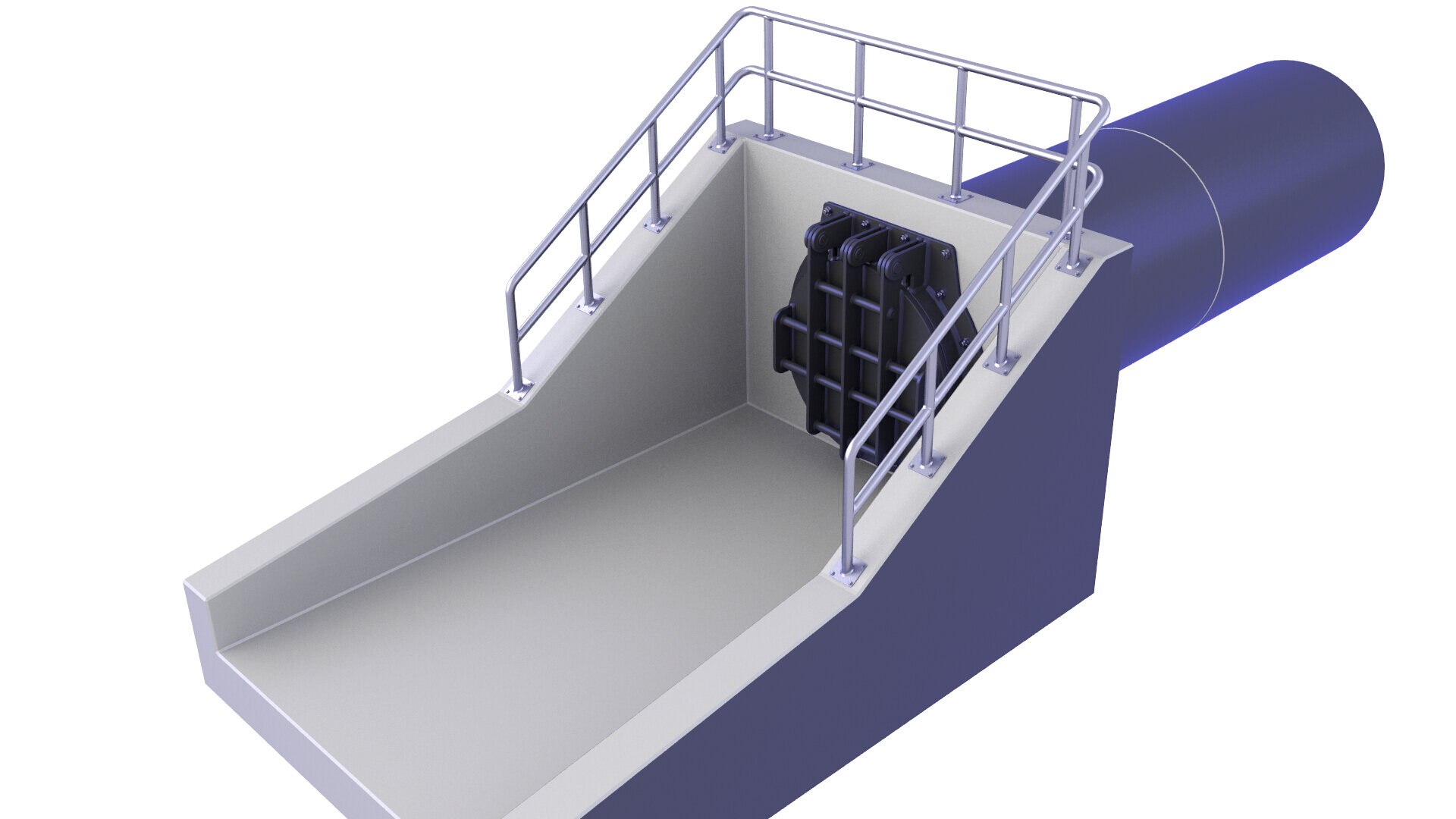 3D Model Sewer Drain Outlet Flap Gate 40 - TurboSquid 1979995