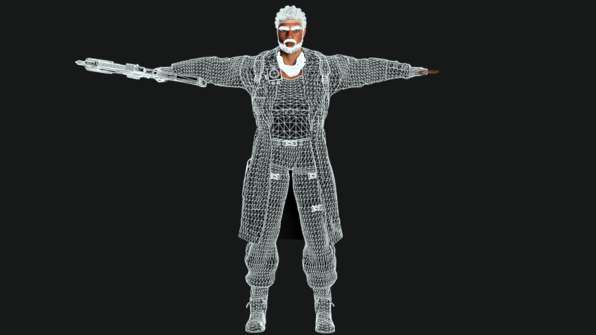 3D AAA 3D REALISTIC BRAIDED BLACK MAN CHARACTER-GUN SHOOTER SNIPER ...