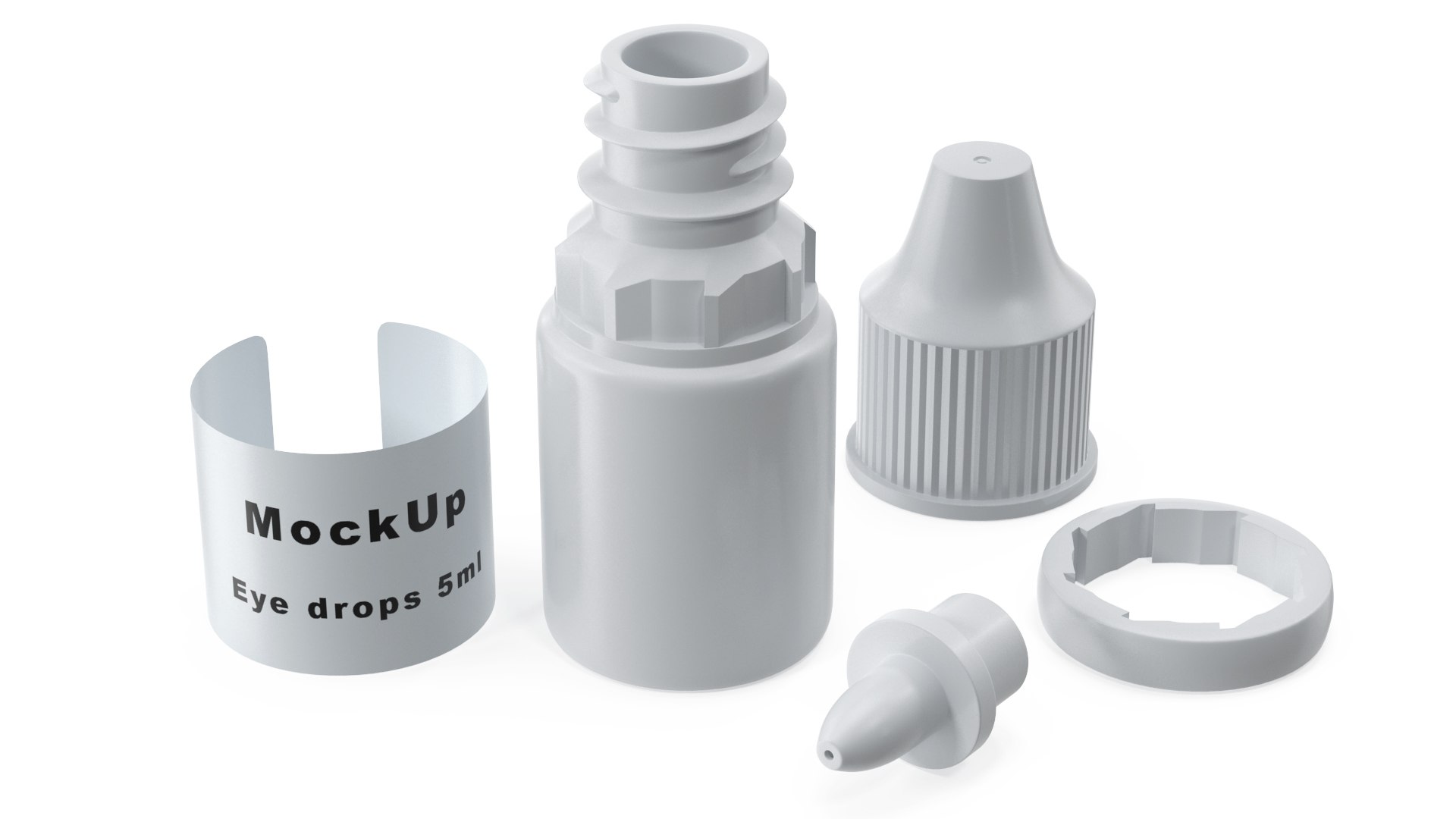 Medical Drops Bottle 5ml Mockup 3D Model - TurboSquid 2152130