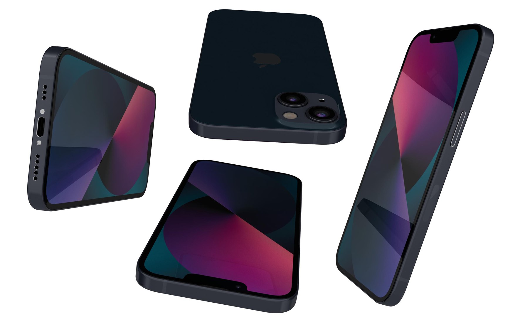Apple iPhone 13 Midnight 3D model - TurboSquid 1792604