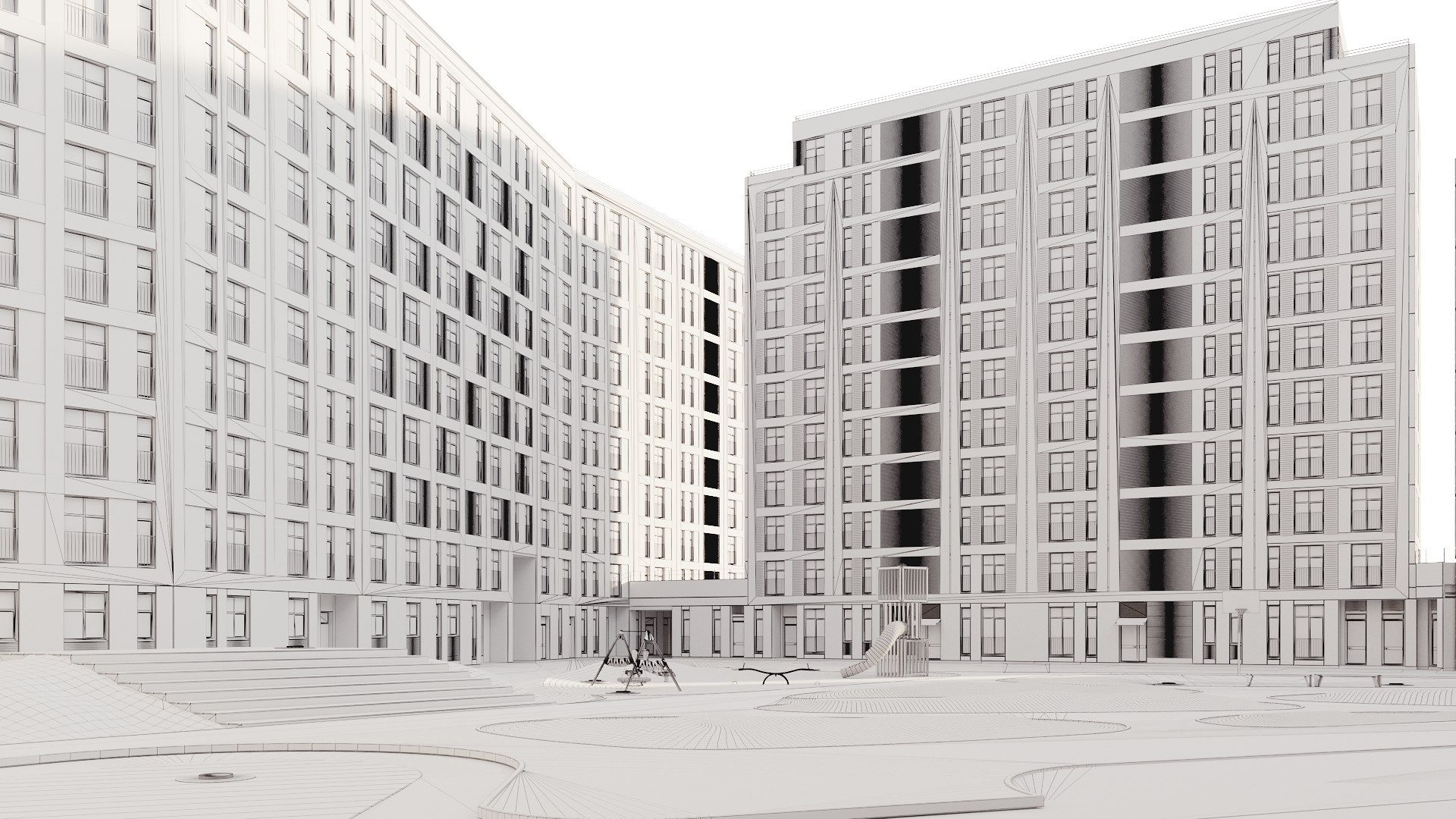 3D Residential Complex 2 Model - TurboSquid 1964583