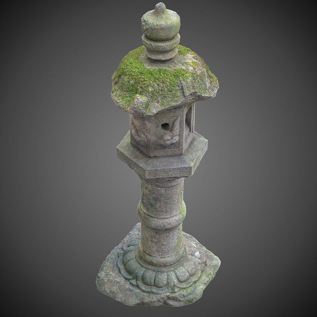 3d Japan Lantern Stone Japanese Architecture Model