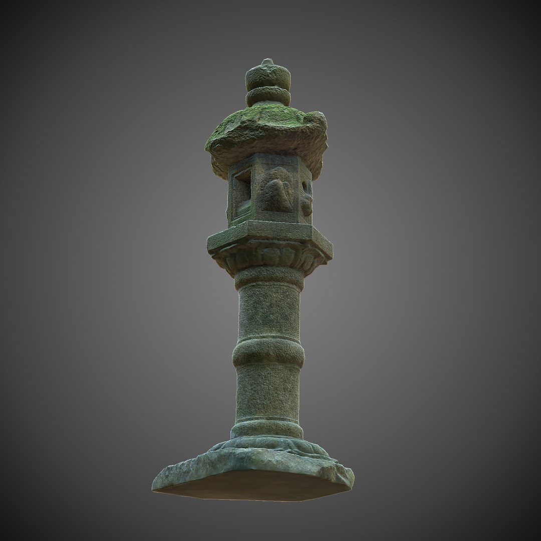 3d Japan Lantern Stone Japanese Architecture Model