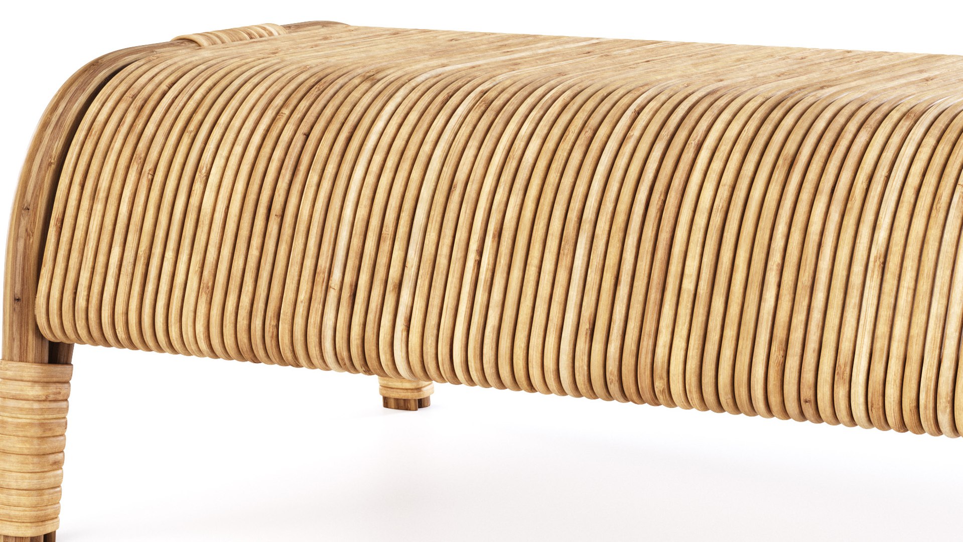 Elli Rattan ottoman by Bpoint 3D model - TurboSquid 2030854