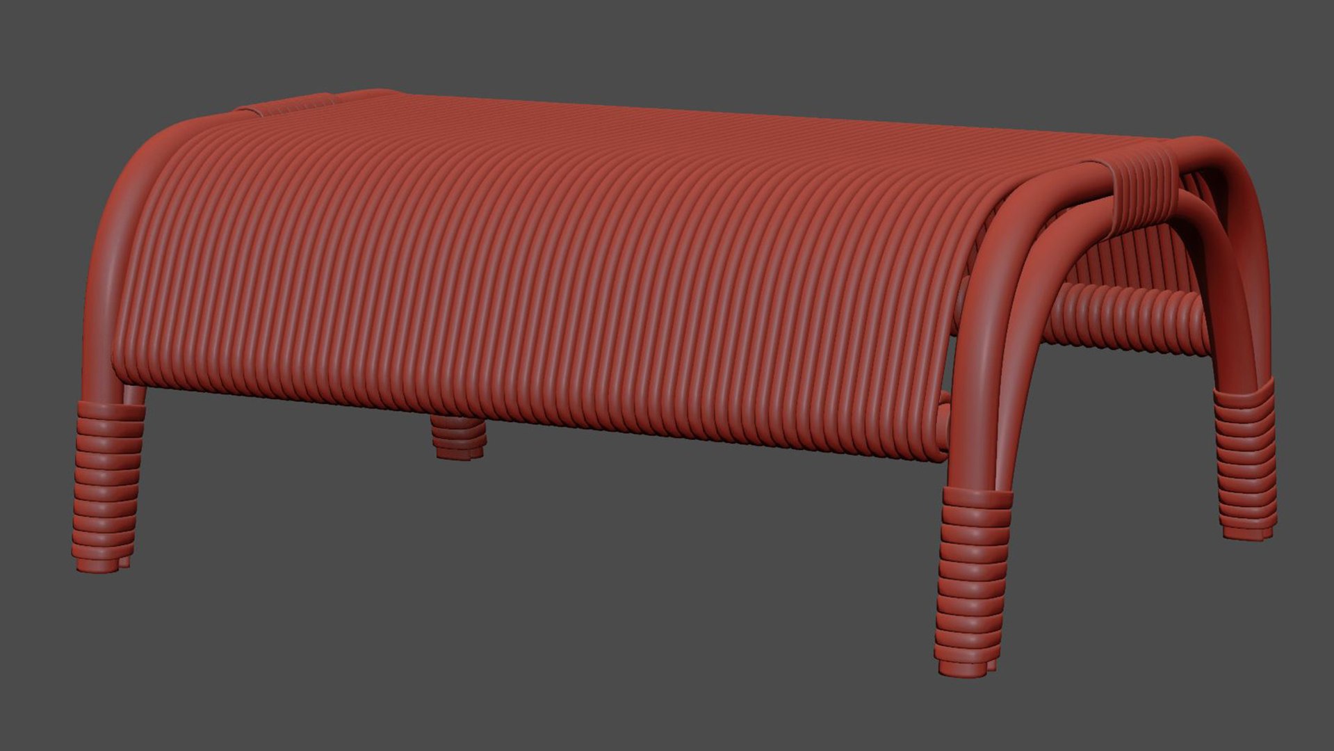 Elli Rattan ottoman by Bpoint 3D model - TurboSquid 2030854