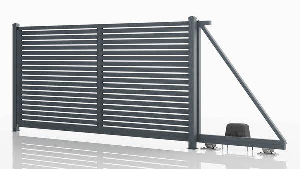 Aluminum Electric Sliding Gate - Model 2 - 8cm - 3D 모델 - TurboSquid 2058869