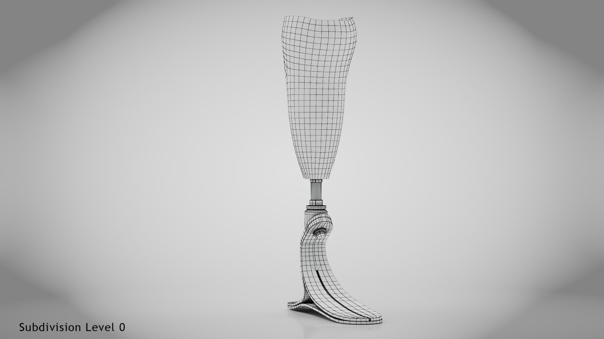 3D Below Knee Prosthetics V1 Model - TurboSquid 2133237