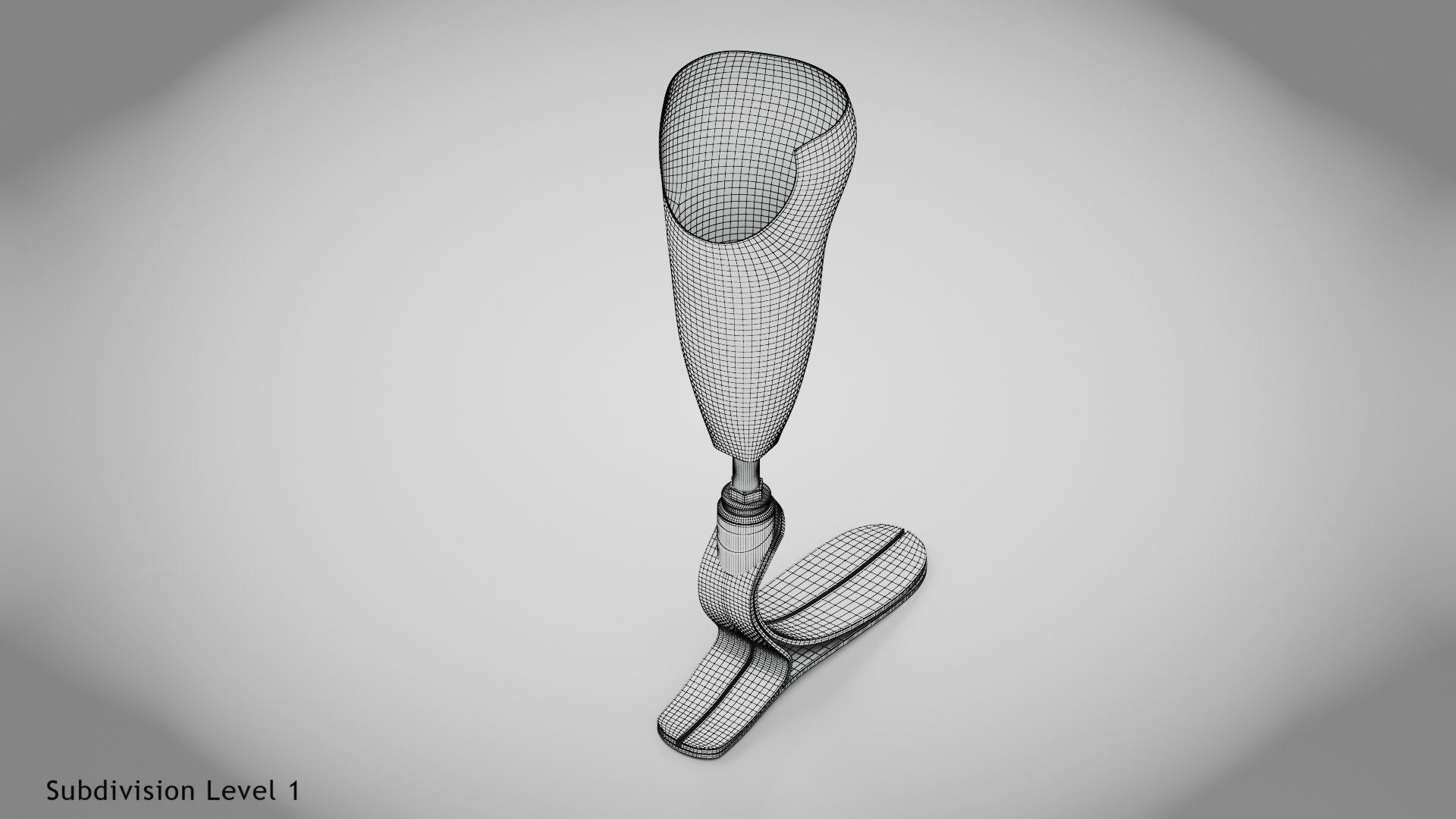 3D Below Knee Prosthetics V1 Model - TurboSquid 2133237