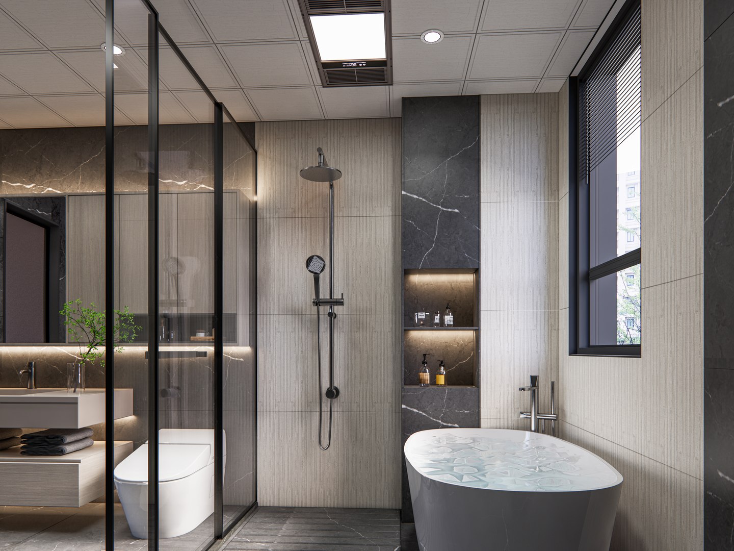 3D Modern bathroom full scene1 - TurboSquid 2118718