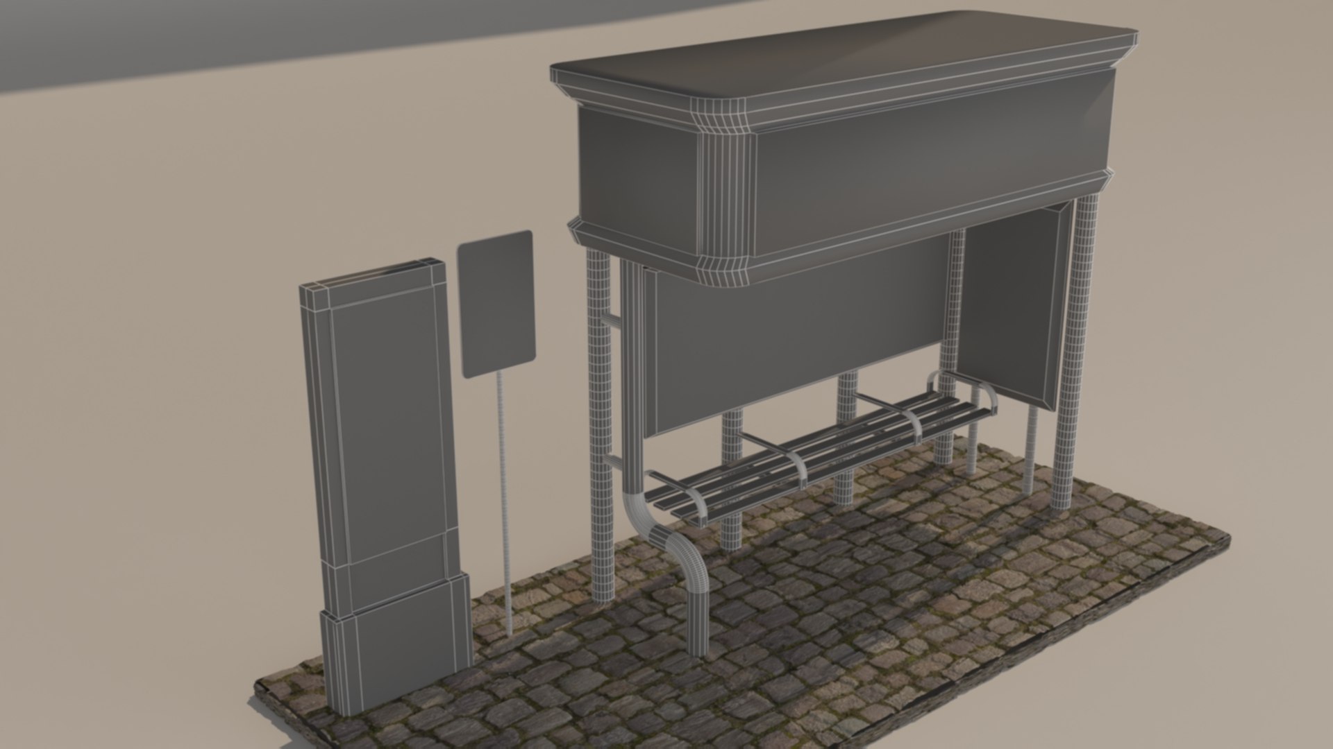 Bus Stop 3D Model - TurboSquid 1756862