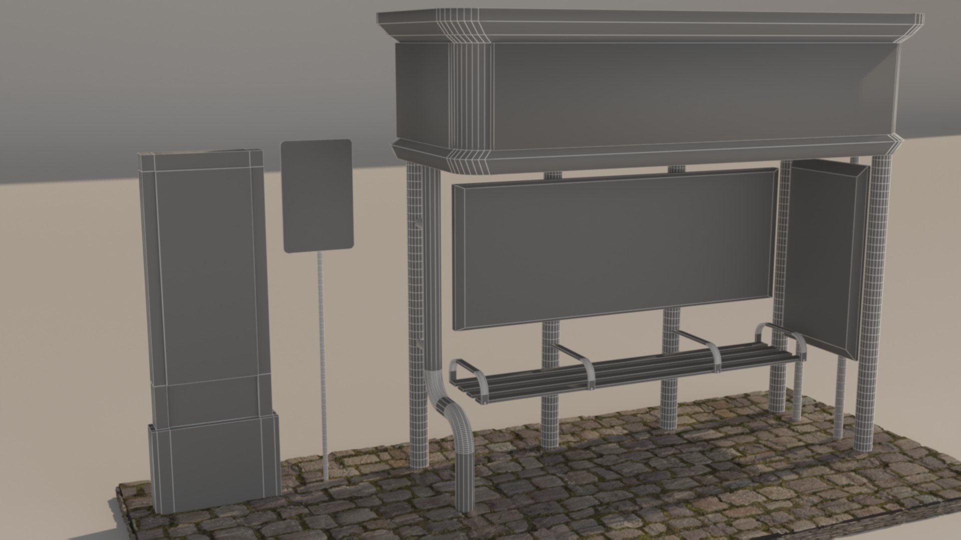 Bus Stop 3D Model - TurboSquid 1756862