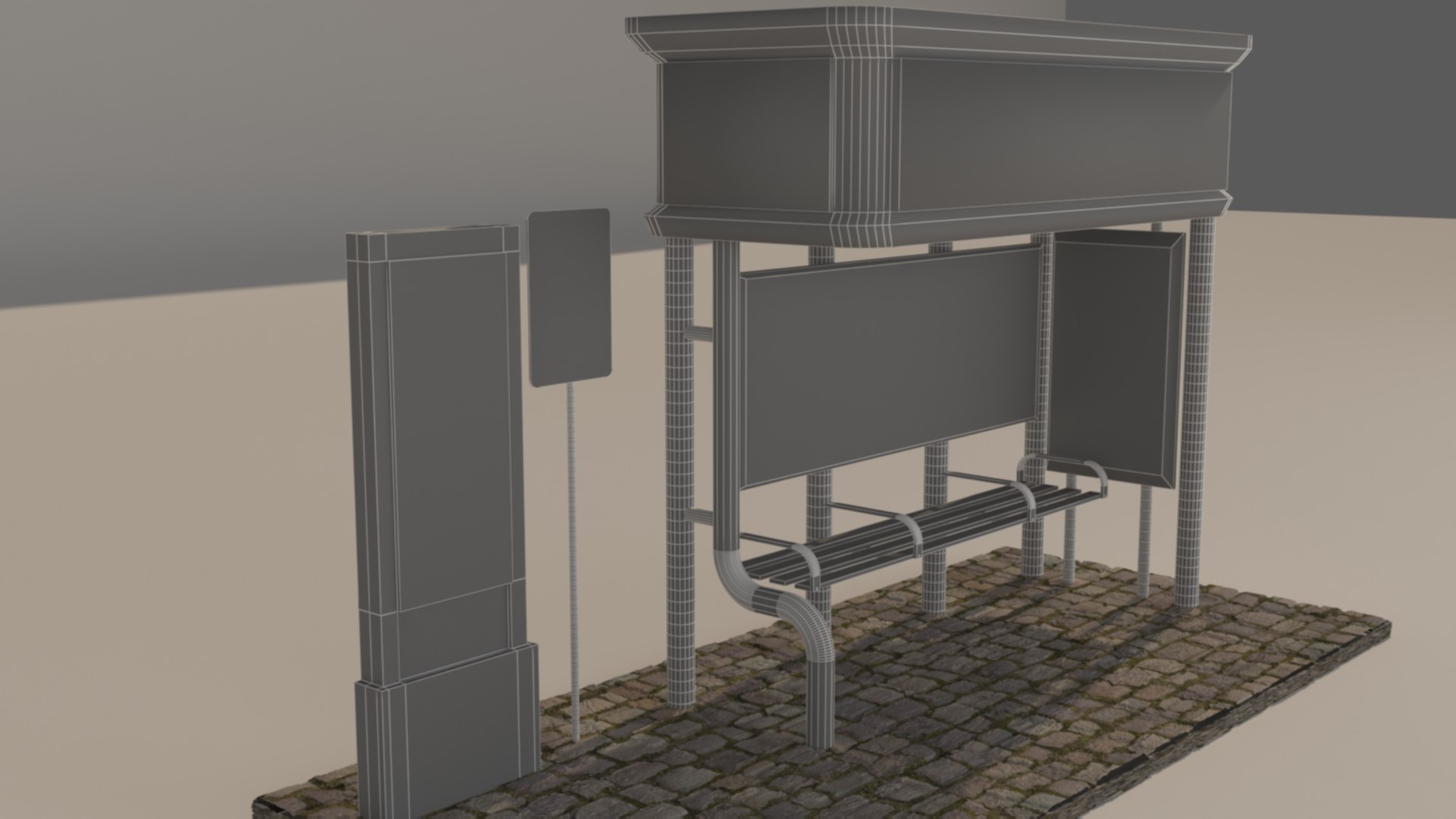 Bus Stop 3D Model - TurboSquid 1756862