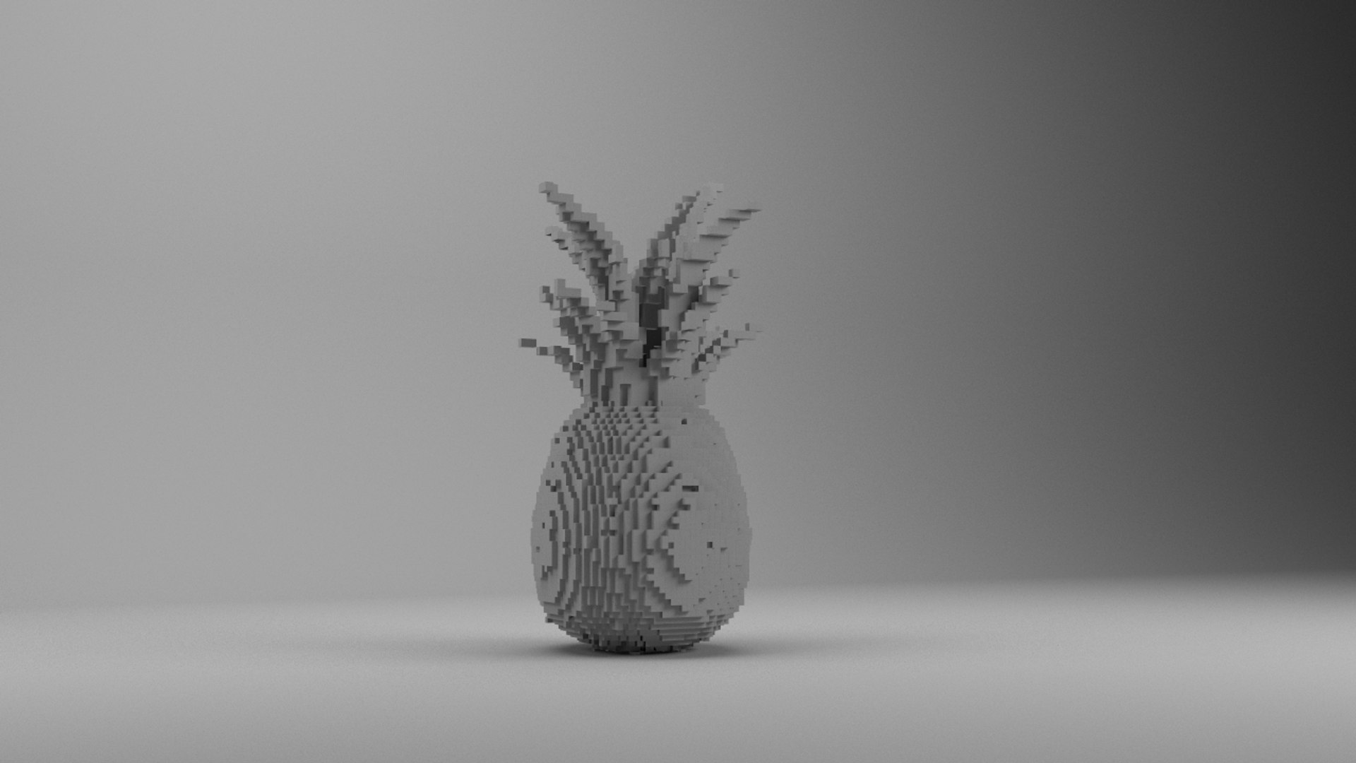 Voxel Pineapple Model - TurboSquid 1287383