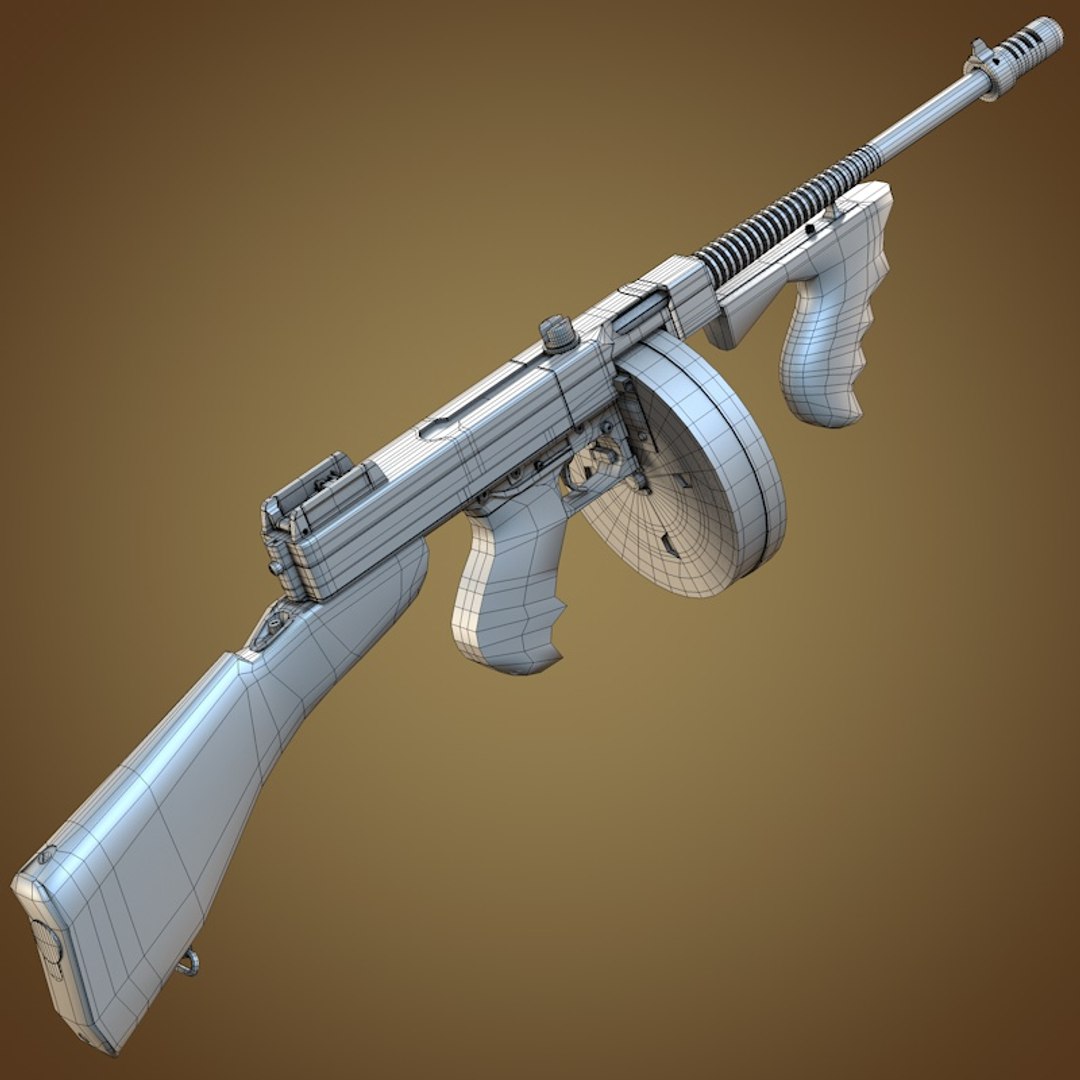 3d Thompson Submachine Gun