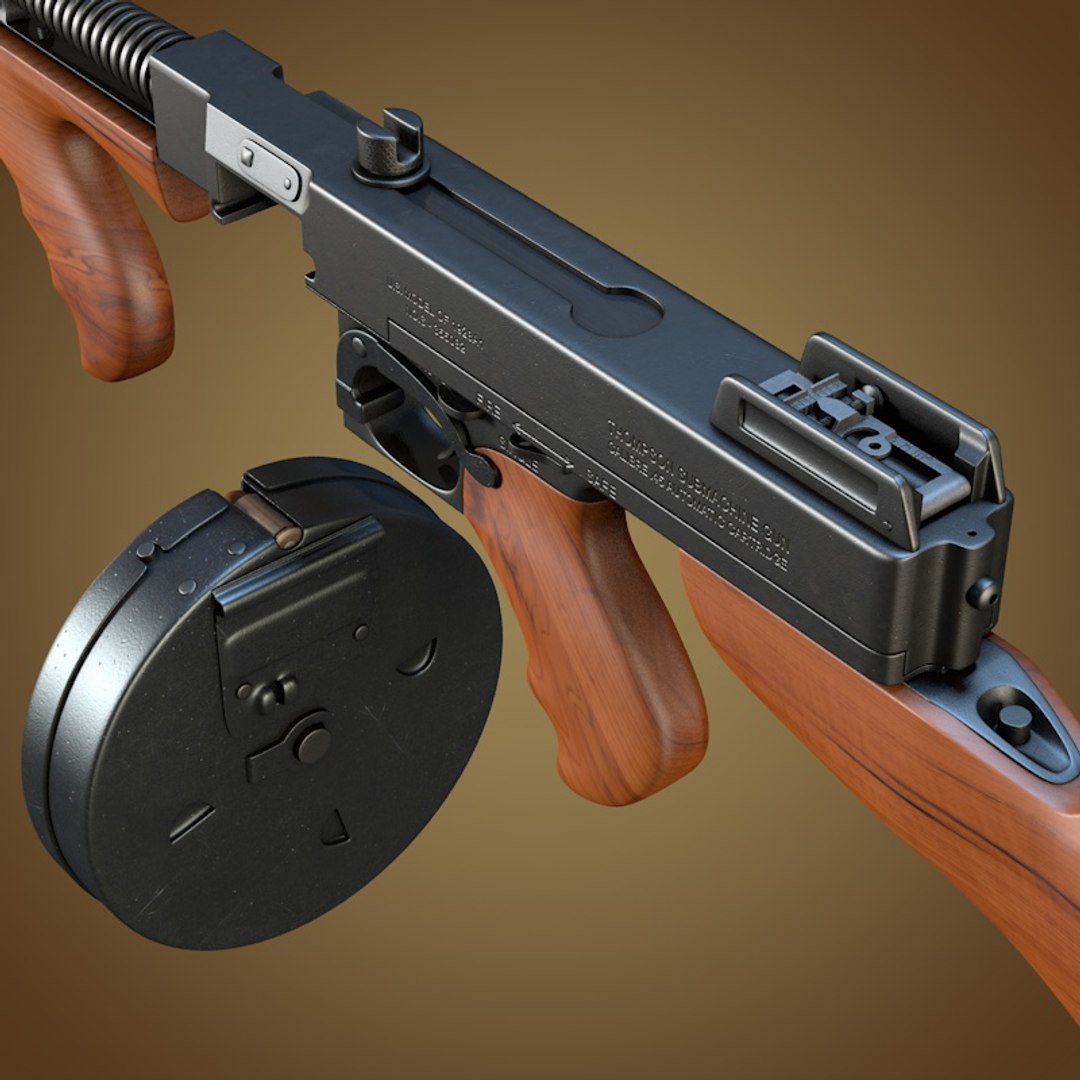 3d Thompson Submachine Gun