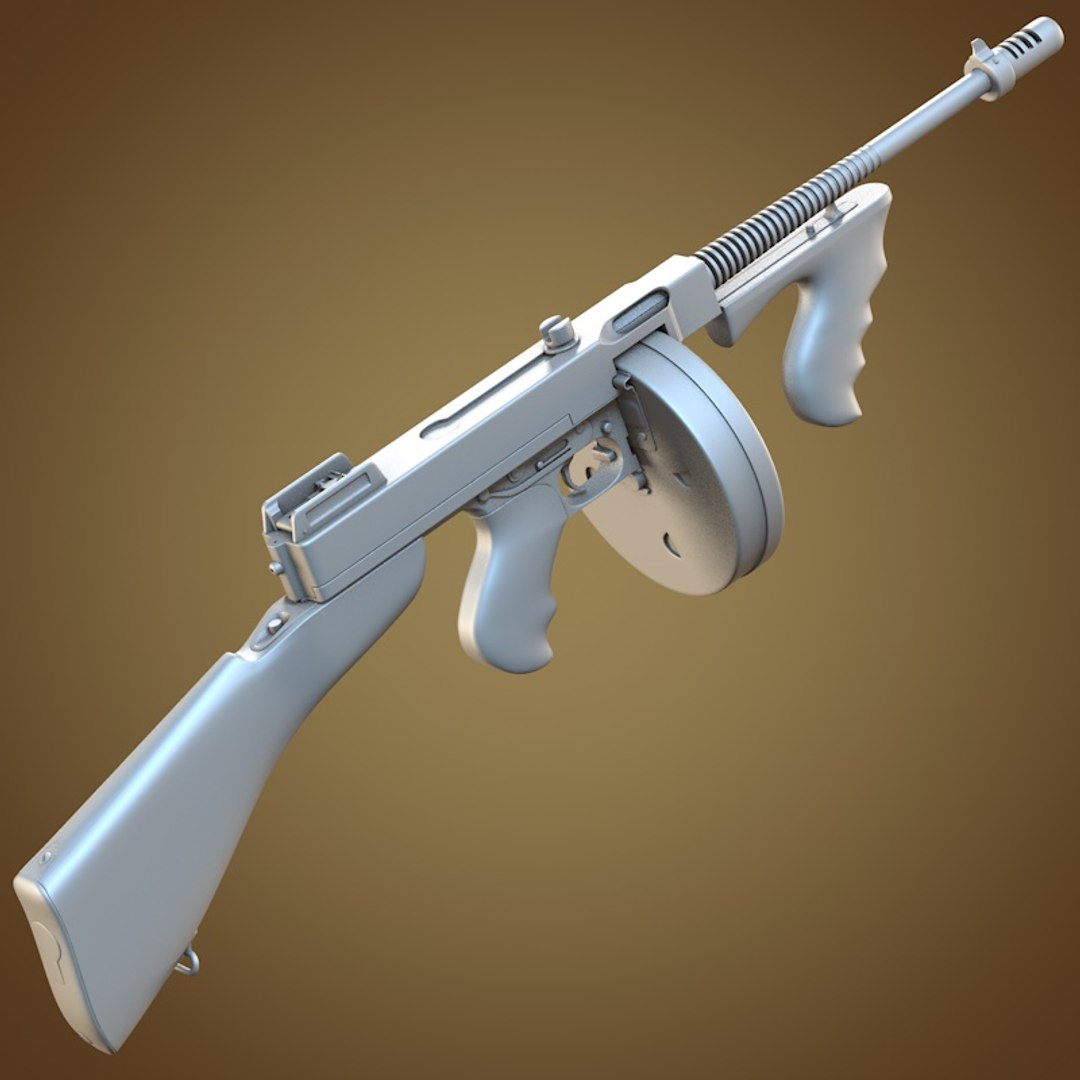3d Thompson Submachine Gun