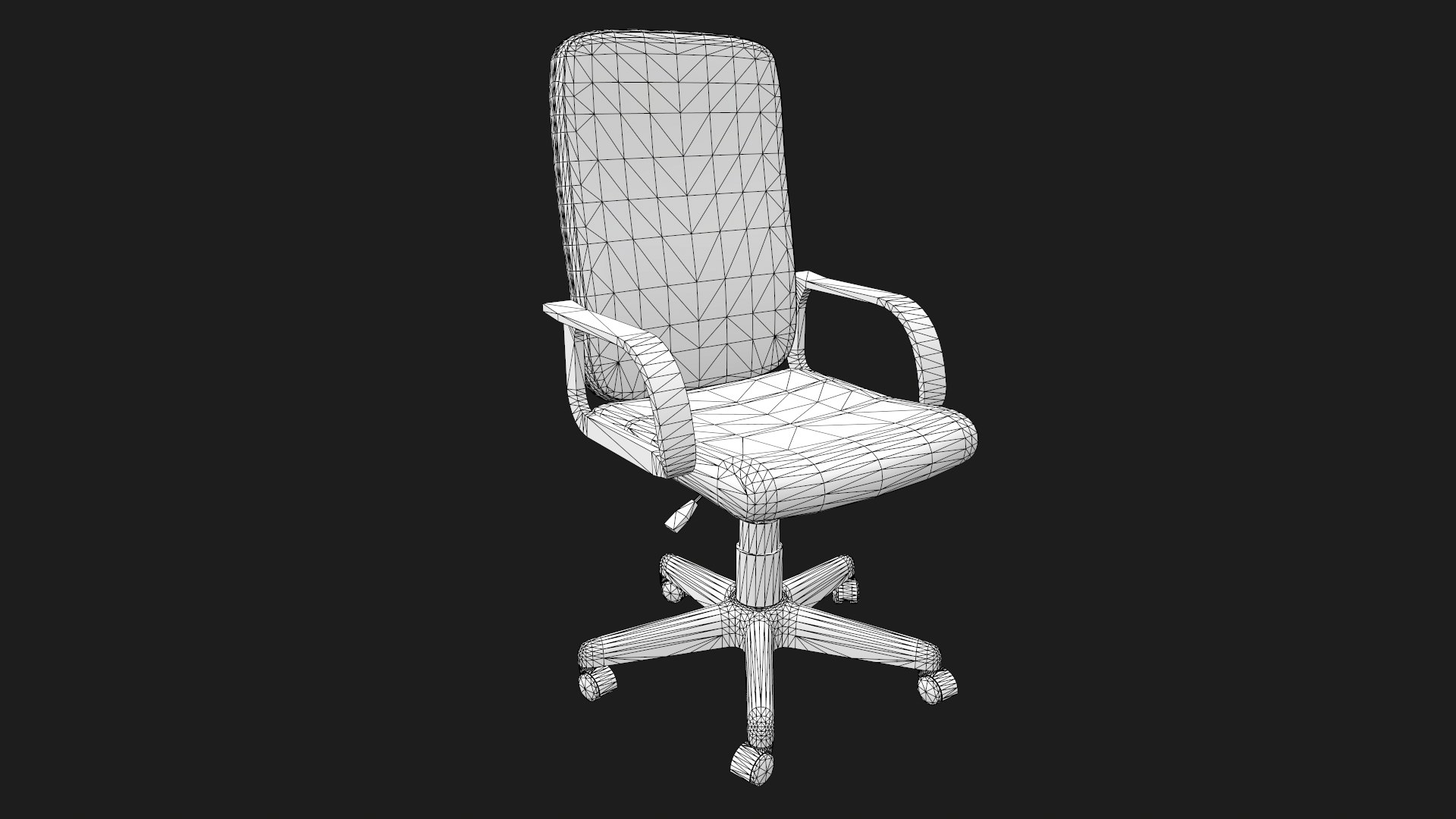 3D Model Low-poly Office Chair - TurboSquid 1645471