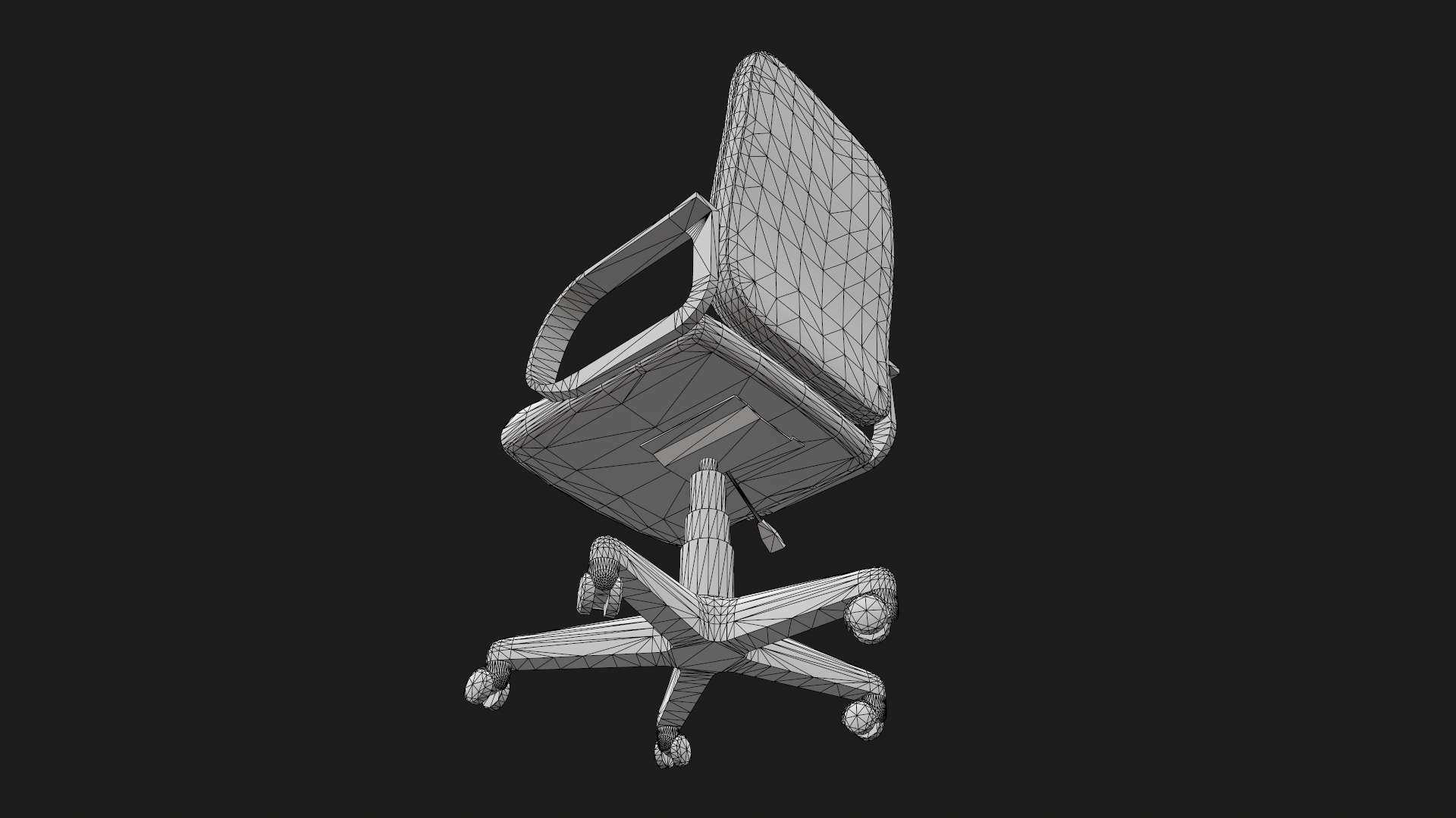 3D Model Low-poly Office Chair - TurboSquid 1645471