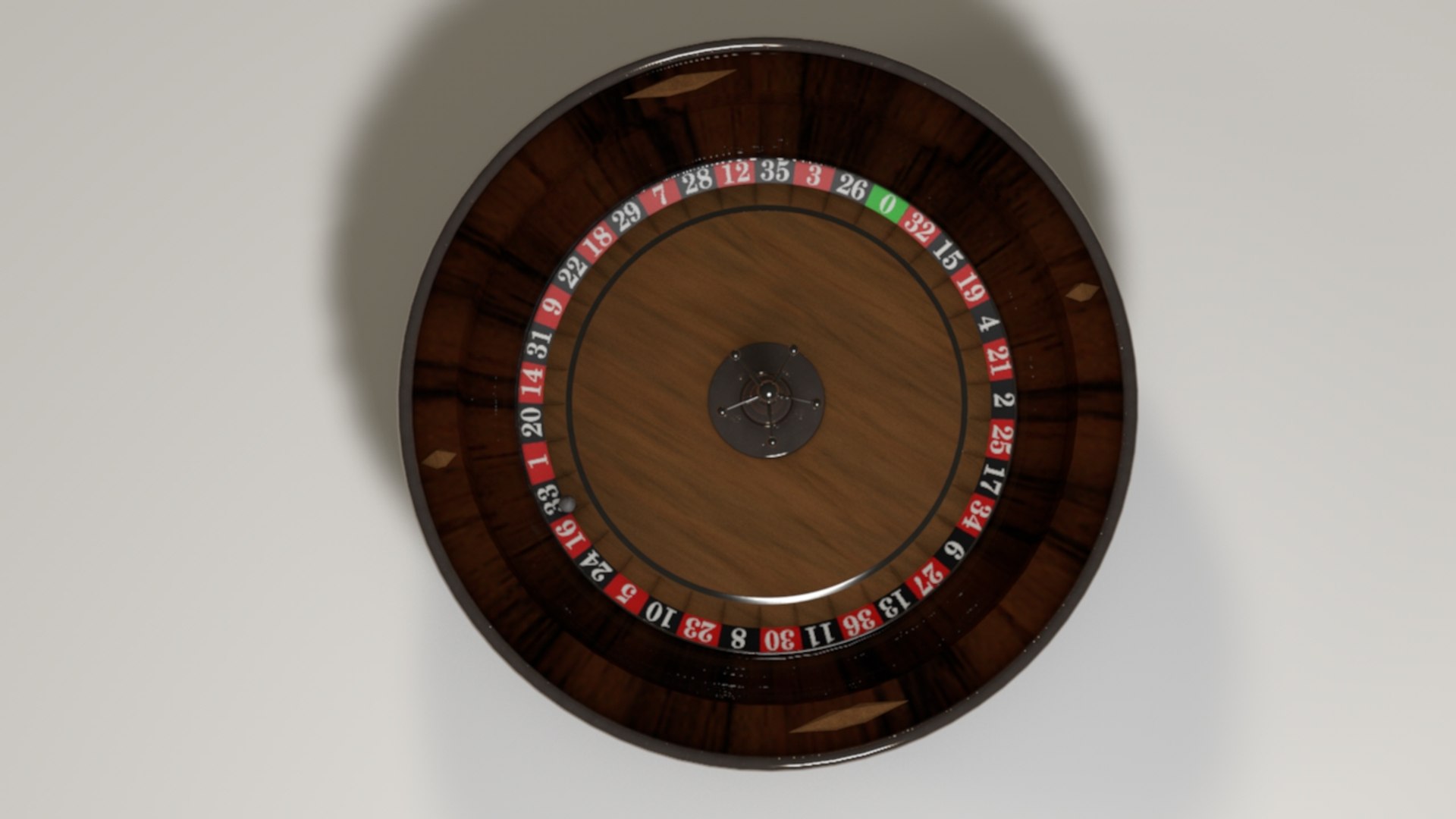 Roulette Animation Ball 3d Model