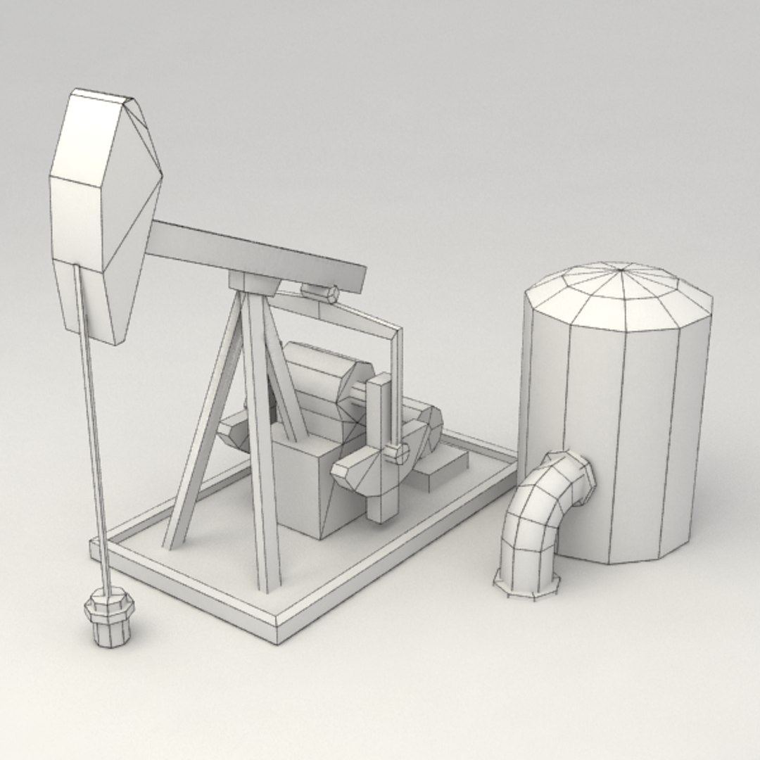 3ds Max Oil Rig Tank Animation