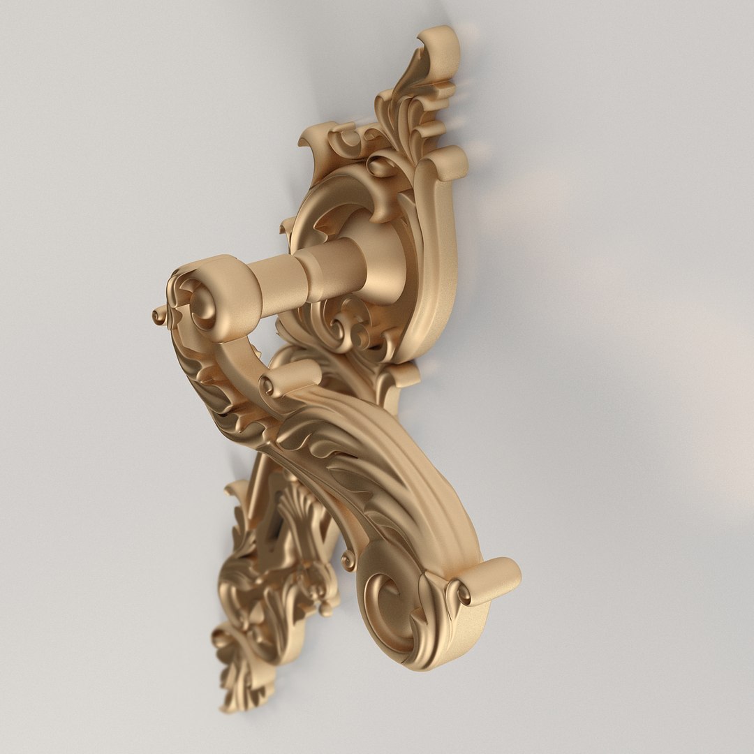 3d Model Of Classic Door Handles