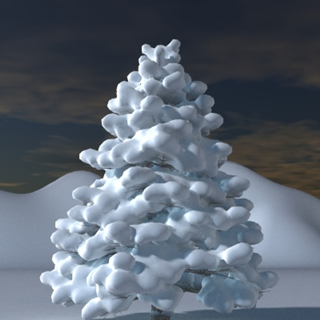 3d Snowtree Snow Tree Model