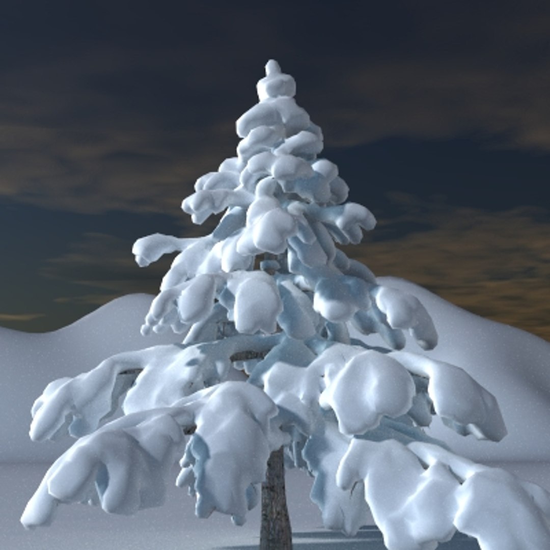 3d Snowtree Snow Tree Model