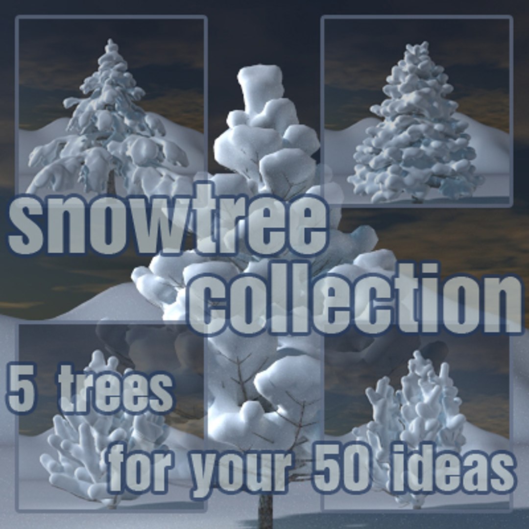 3d Snowtree Snow Tree Model