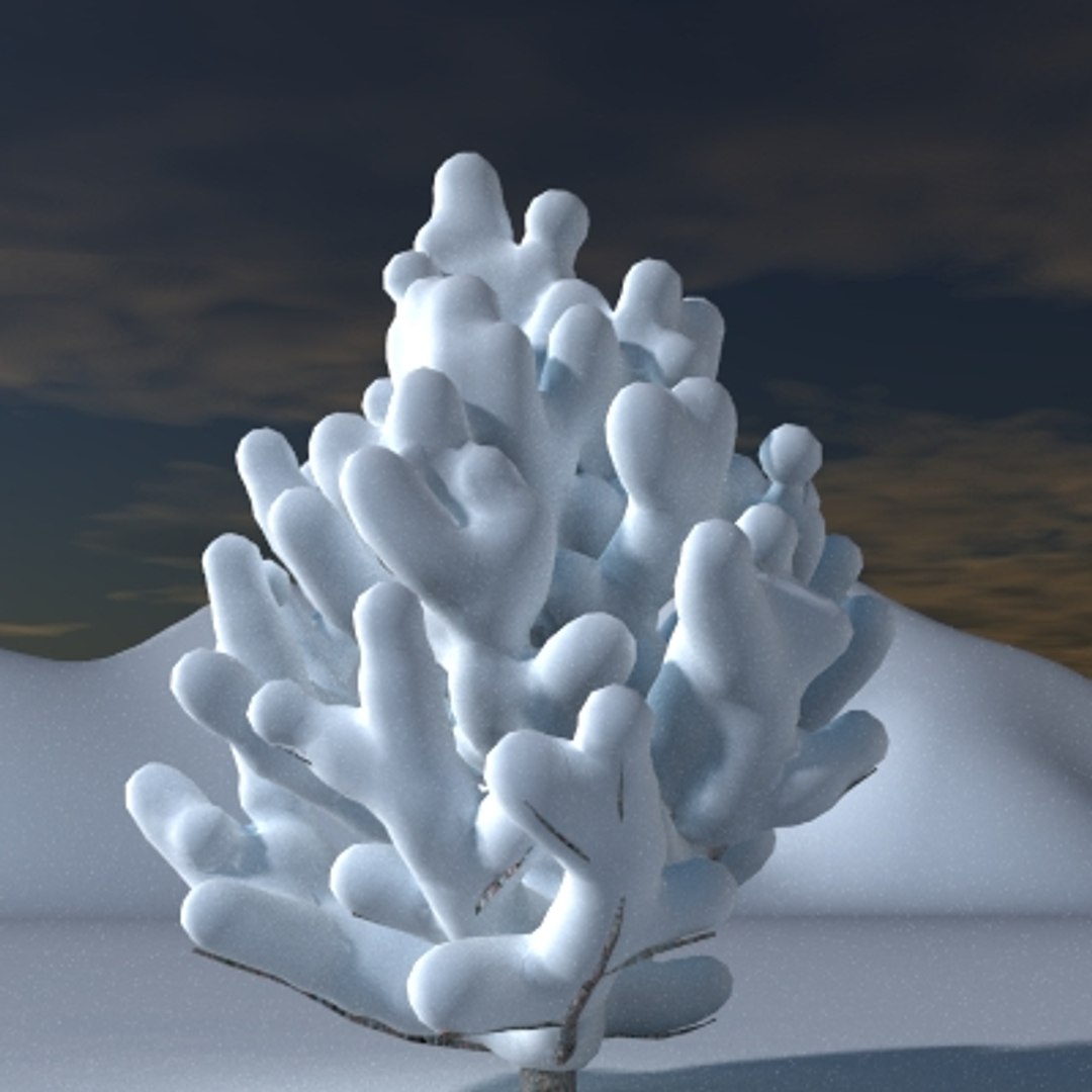 3d Snowtree Snow Tree Model