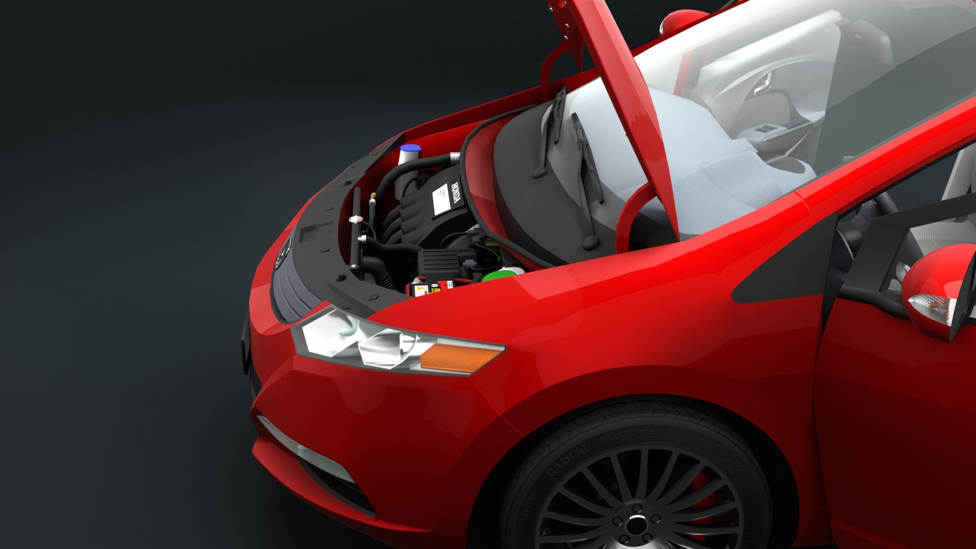 3D Model Honda Insight 2010 Lowpoly - TurboSquid 2073354