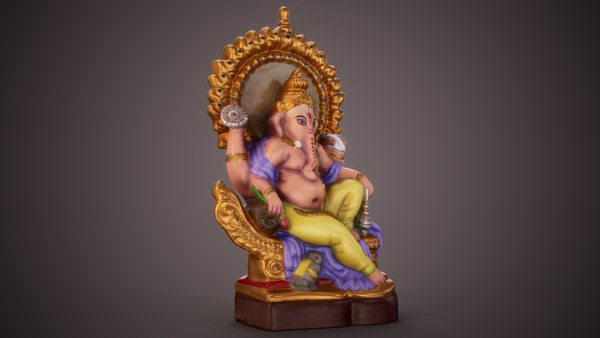 modelo 3d Estatua de color Ganesha C4D - TurboSquid 1955169