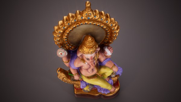 Ganesha Colored Statue C4D 3D model - TurboSquid 1955169