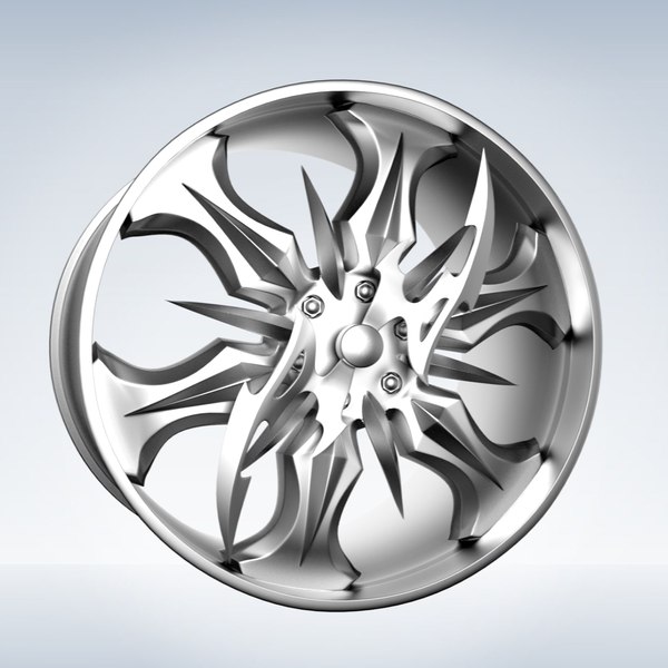 3d hip hop car rim model