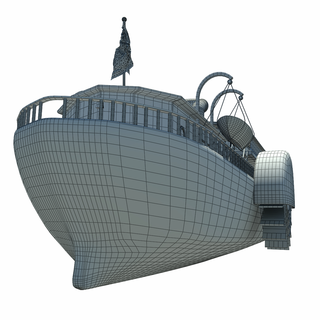 paddlewheel ship 3d model